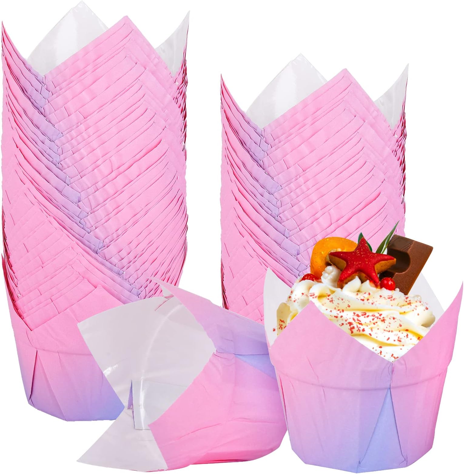 Amazon.com: MontoPack 300-Pack Holiday Party Mini Paper Baking Cups ...