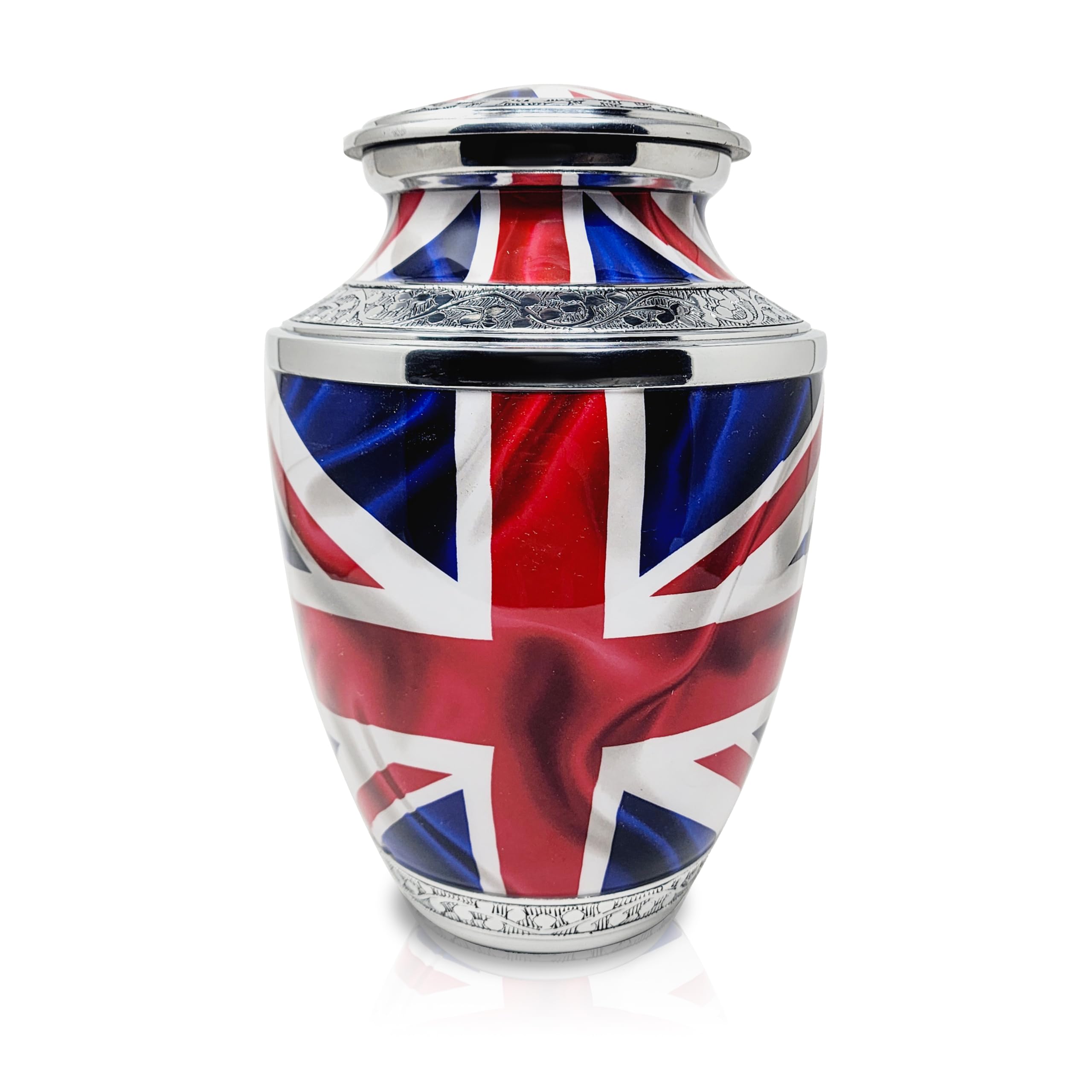 Precious Handicraft UK Flag Cremation Urn for Human Ashes for Funeral ...