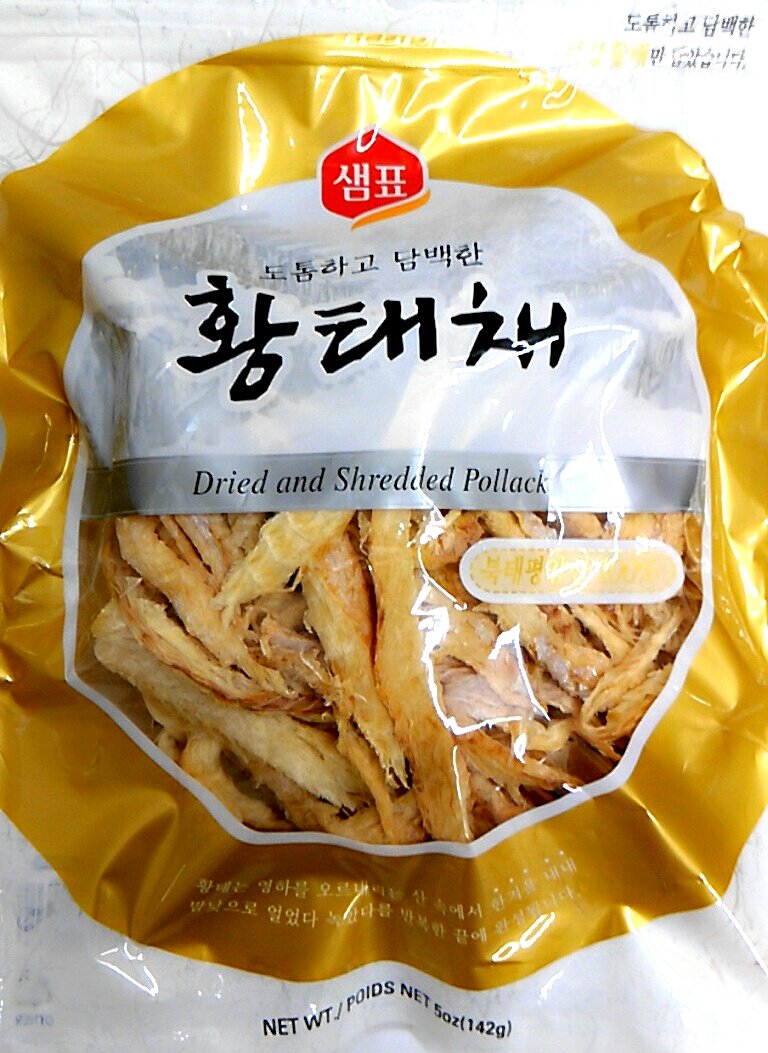 Amazon.com : Sempio Dried & Shredded Pollack, Korean Hwangtae 5oz (142g ...