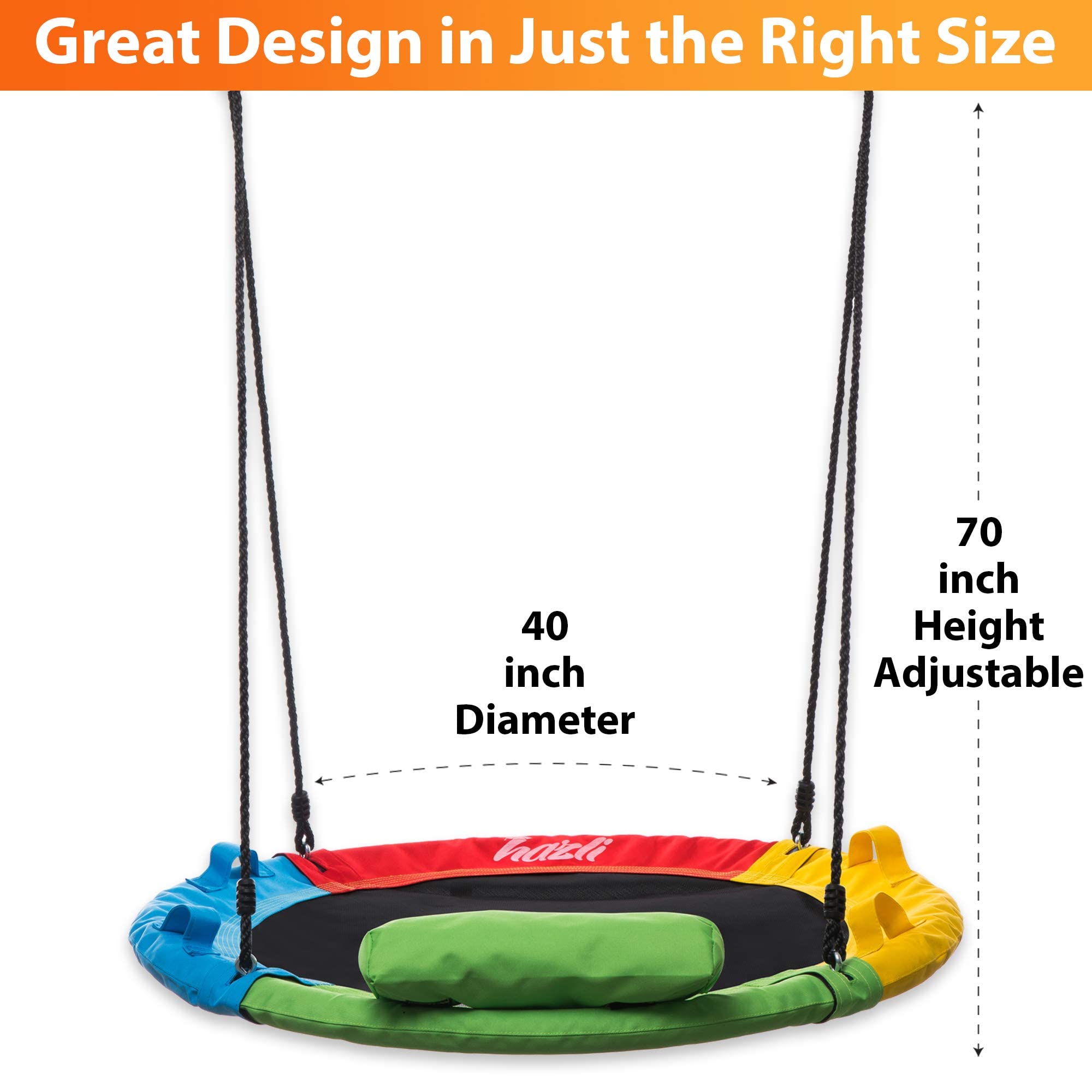 Buy 40 Inch 700lb 2 Kids Weight Capacity Flying Saucer Tree Swing ...