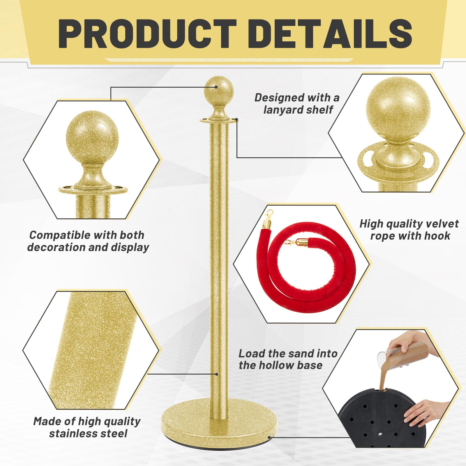 Stanchions And Velvet Ropes Ferraycle Stainless Steel Stanchions Post ...
