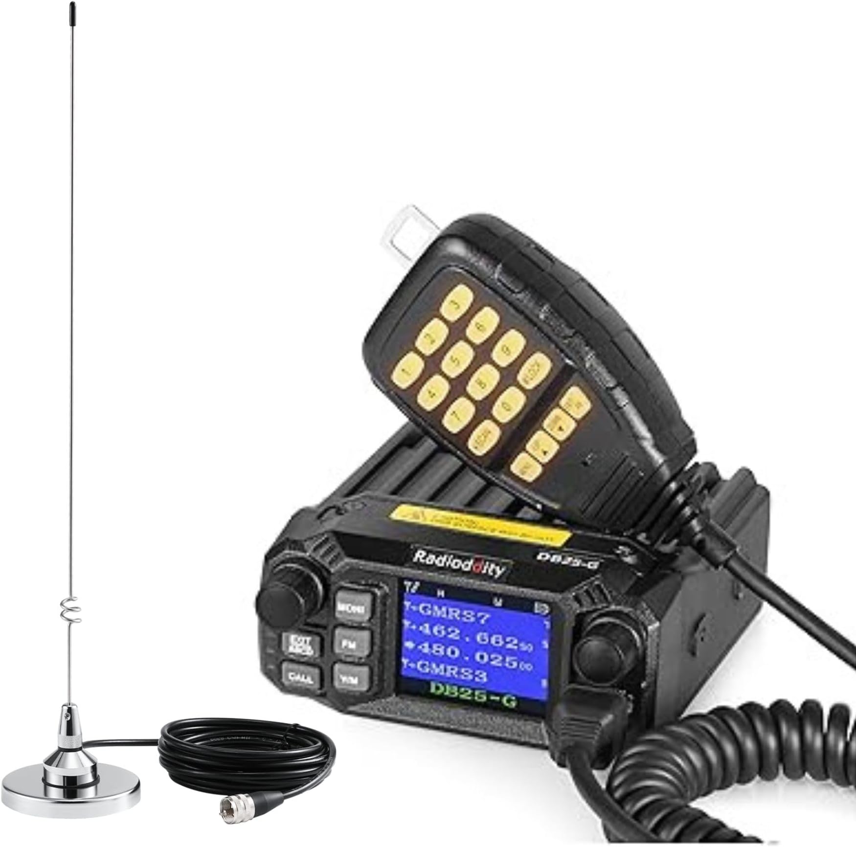 Amazon.com: Radioddity DB25-G GMRS Mobile Radio, 25 Watts Two Way Radio ...