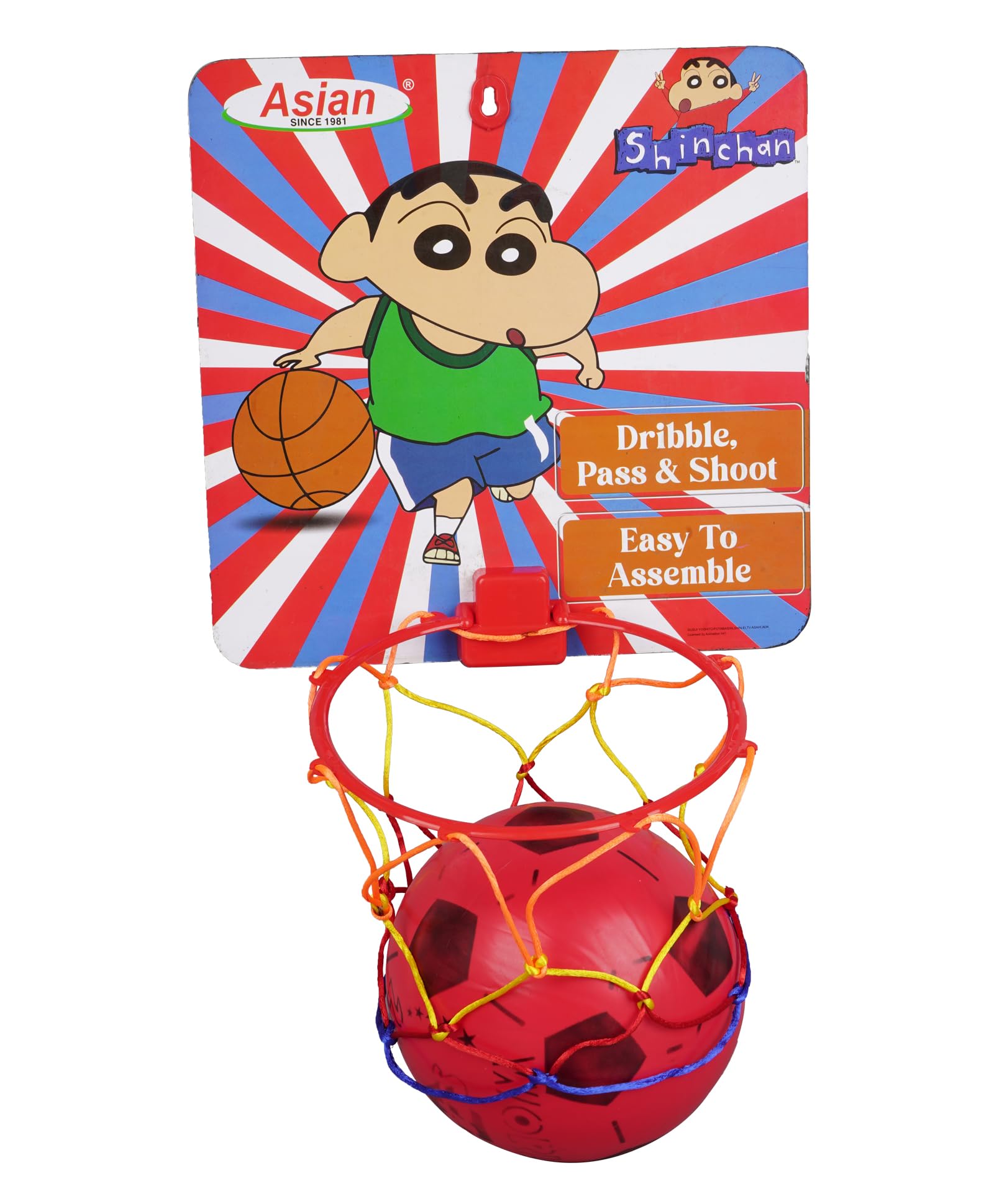 Asian Wooden Kids Basketball Set at Home (Shinchan)|Basketball for Kids ...