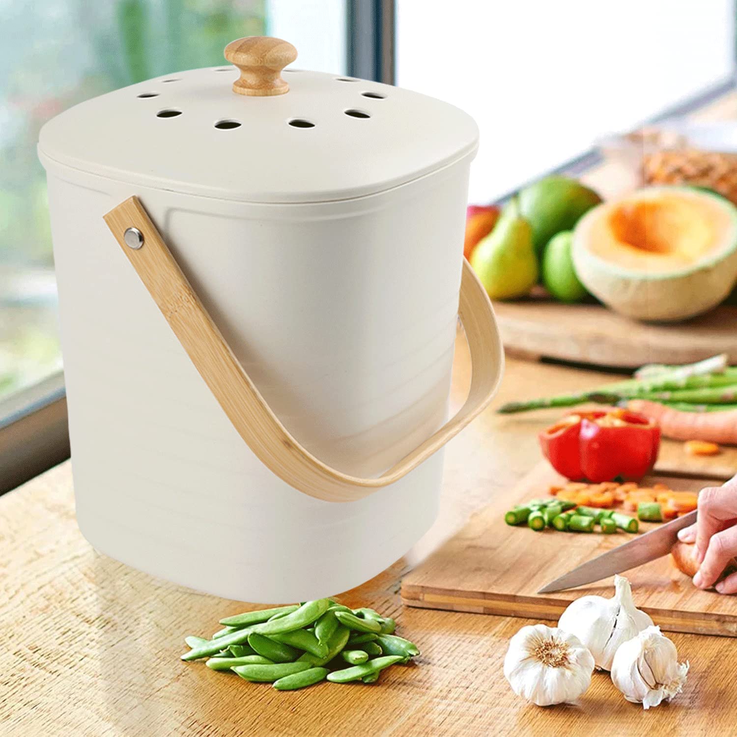 Yatmung Compost Bin Kitchen, Countertop Compost Bin, Compost Bucket ...