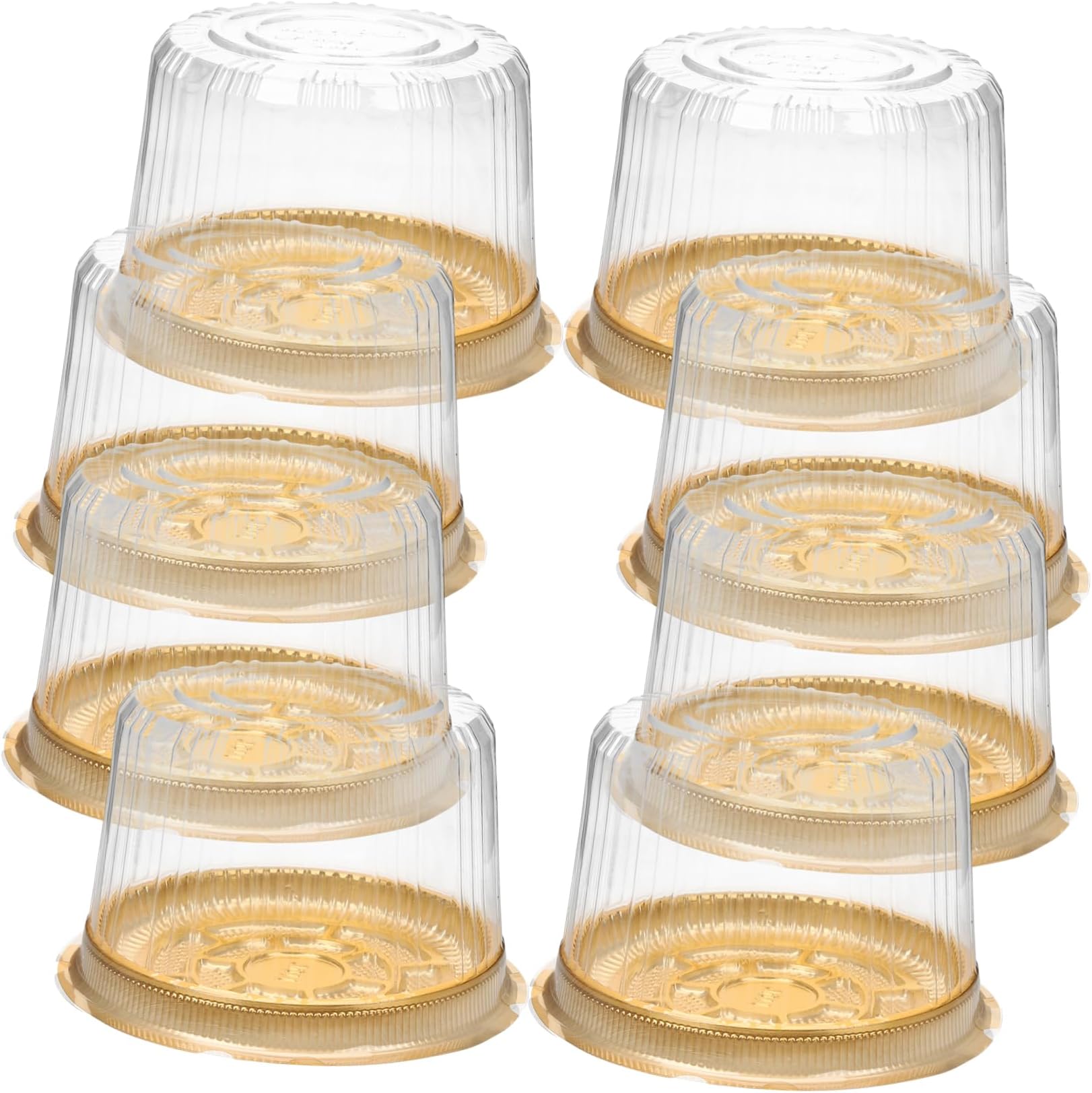 Amazon.com: SHOWERORO 20pcs Box Cake Box Round Container with Lid Clear ...