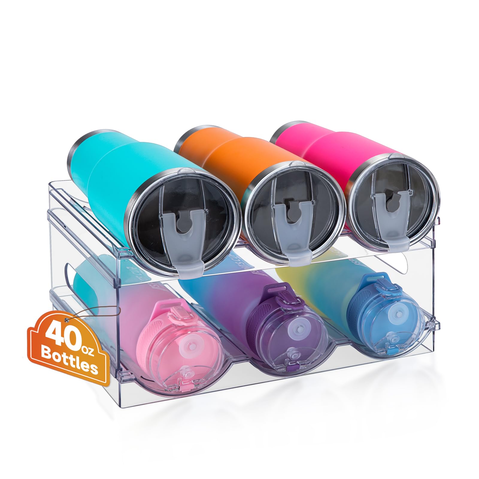 Snapklik.com : Large Compartment Water Bottle Organizer, Stackable ...