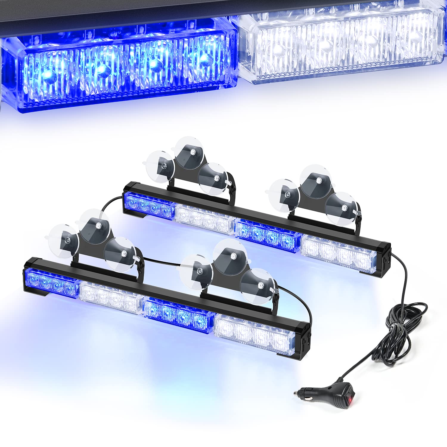 Nilight Traffic Advisor Emergency Strobe Light Bar 2 in 1 17Inch 32LED ...