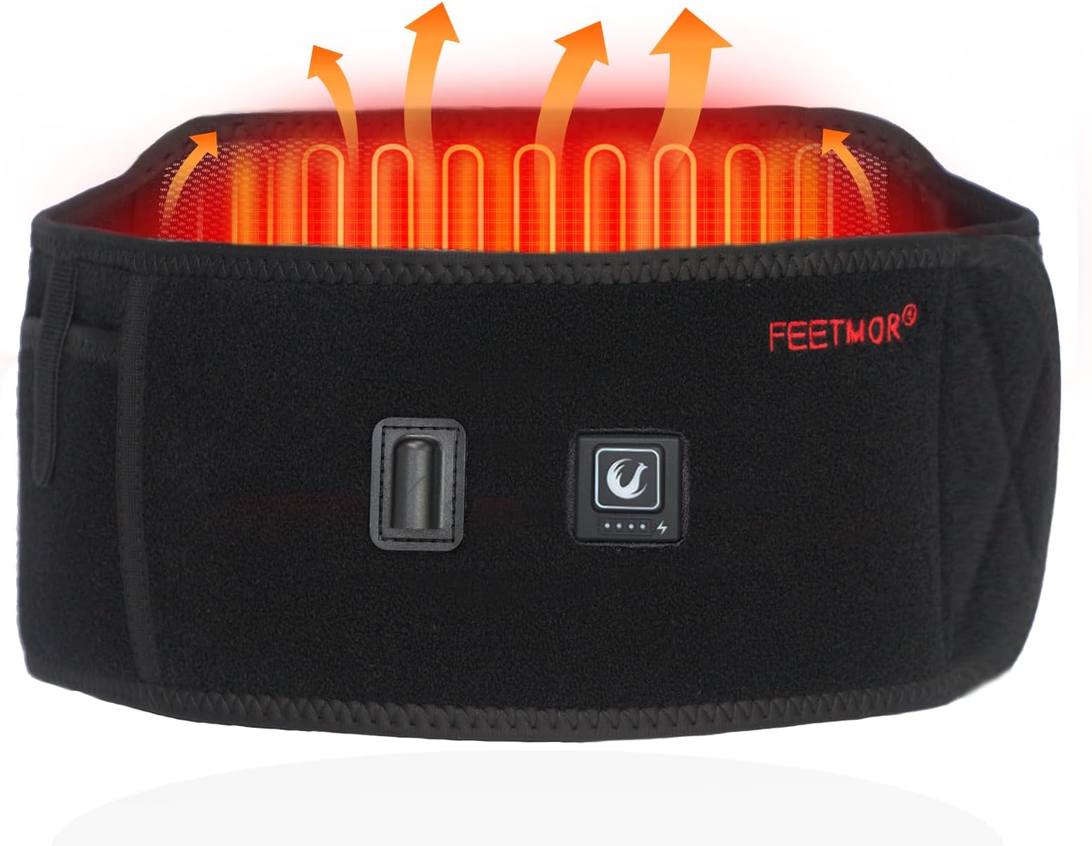 Amazon.com: FEETMOR Heated Waist Belt - Cordless Heating Pad for Back ...