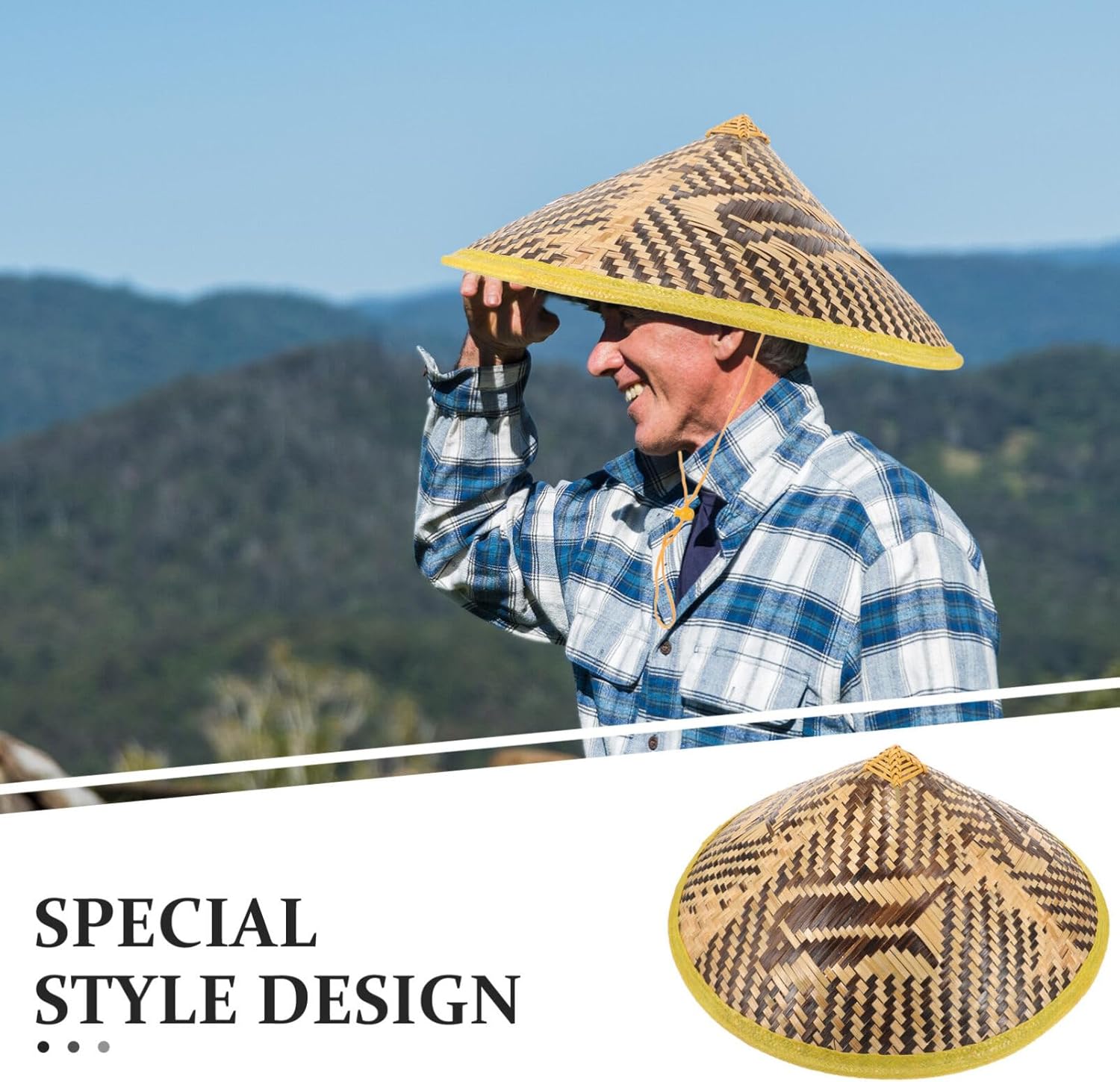 Unomor Sombrero de samurái de Japón, gorro de bambú ninja para cosplay ...