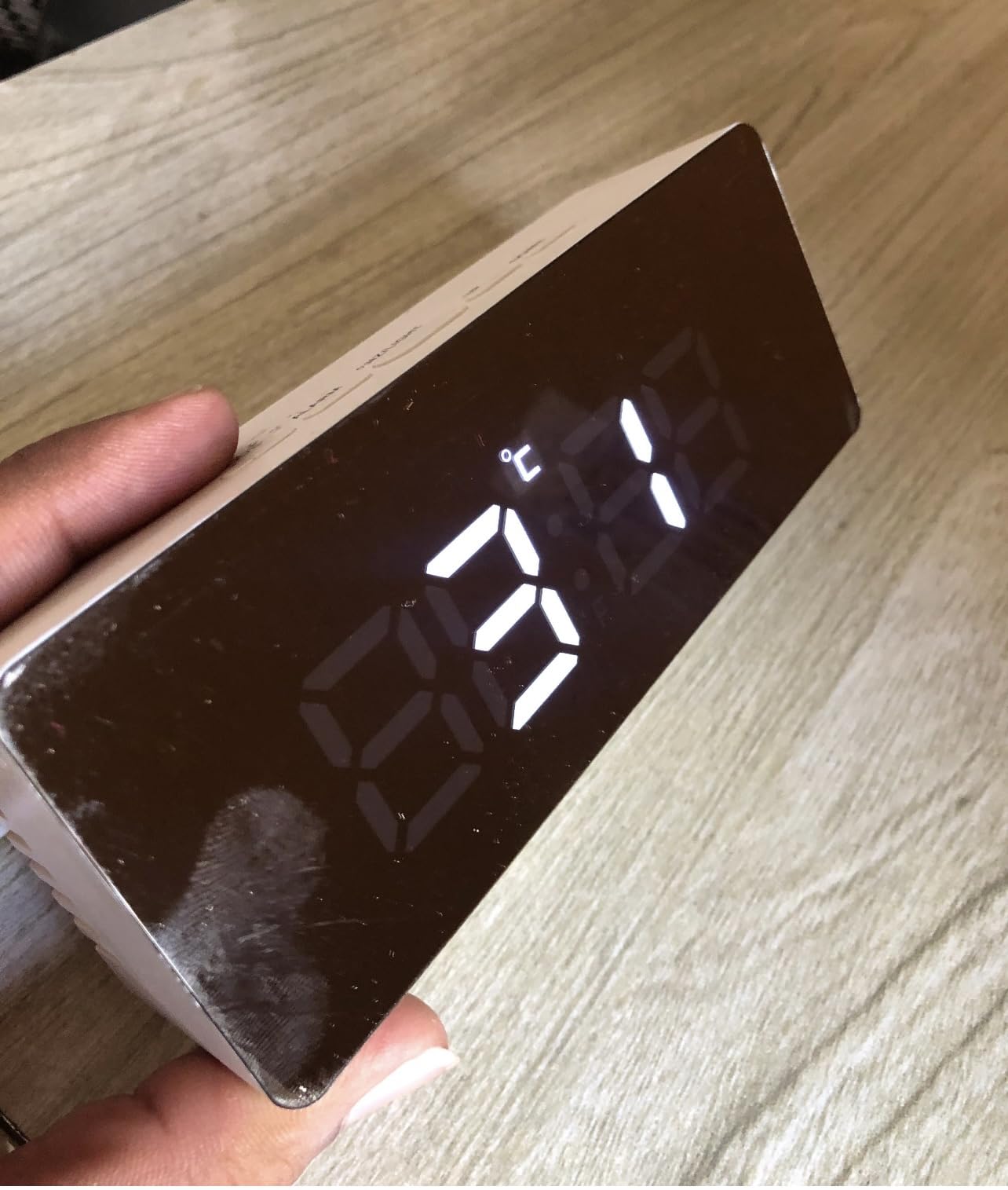 TGS Smart Mirror LED Alarm Clock – Stylish Design, Snooze Function ...