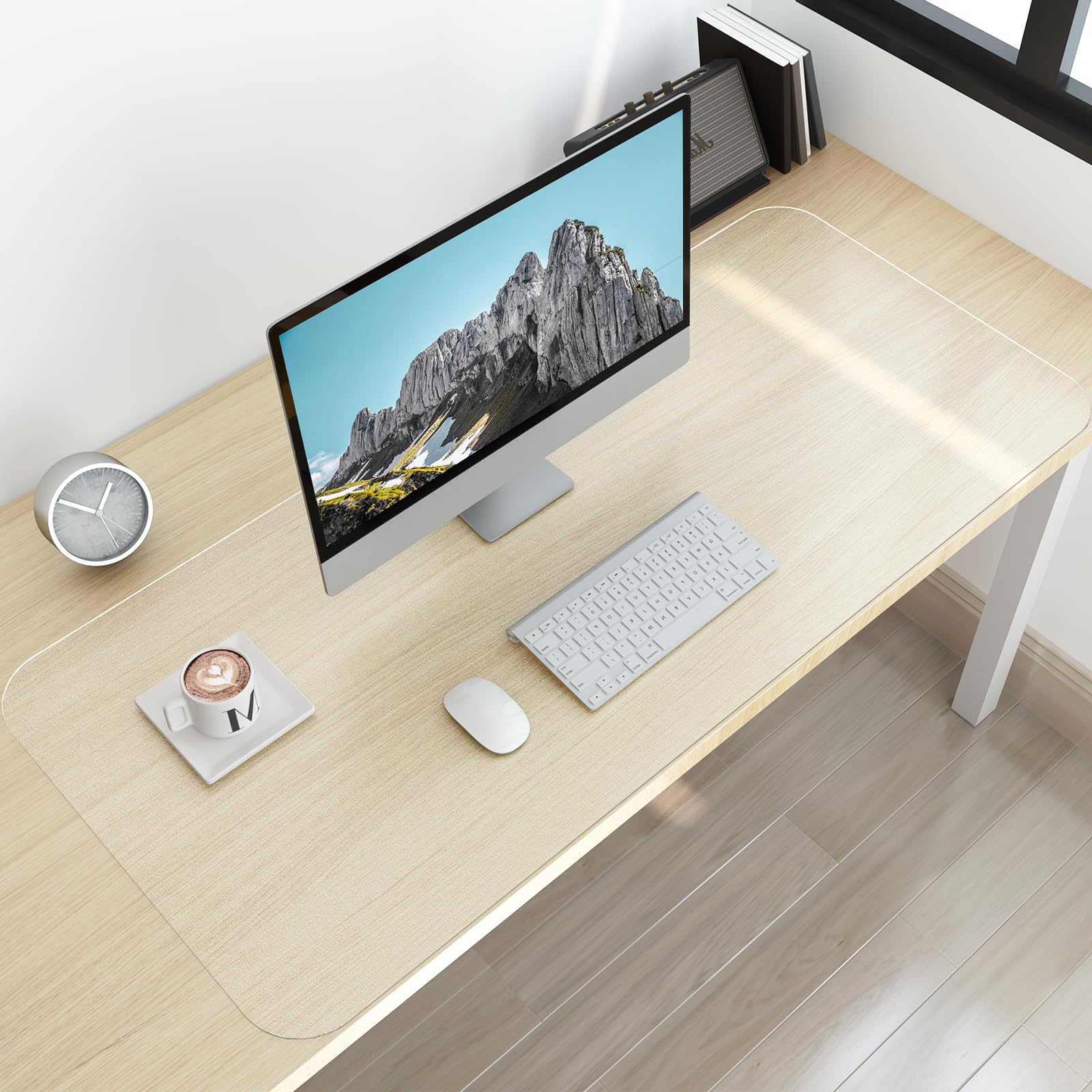 Amazon.com : NATRKE Clear Desk Mat Pad, 32"x16" Transparent Desk ...