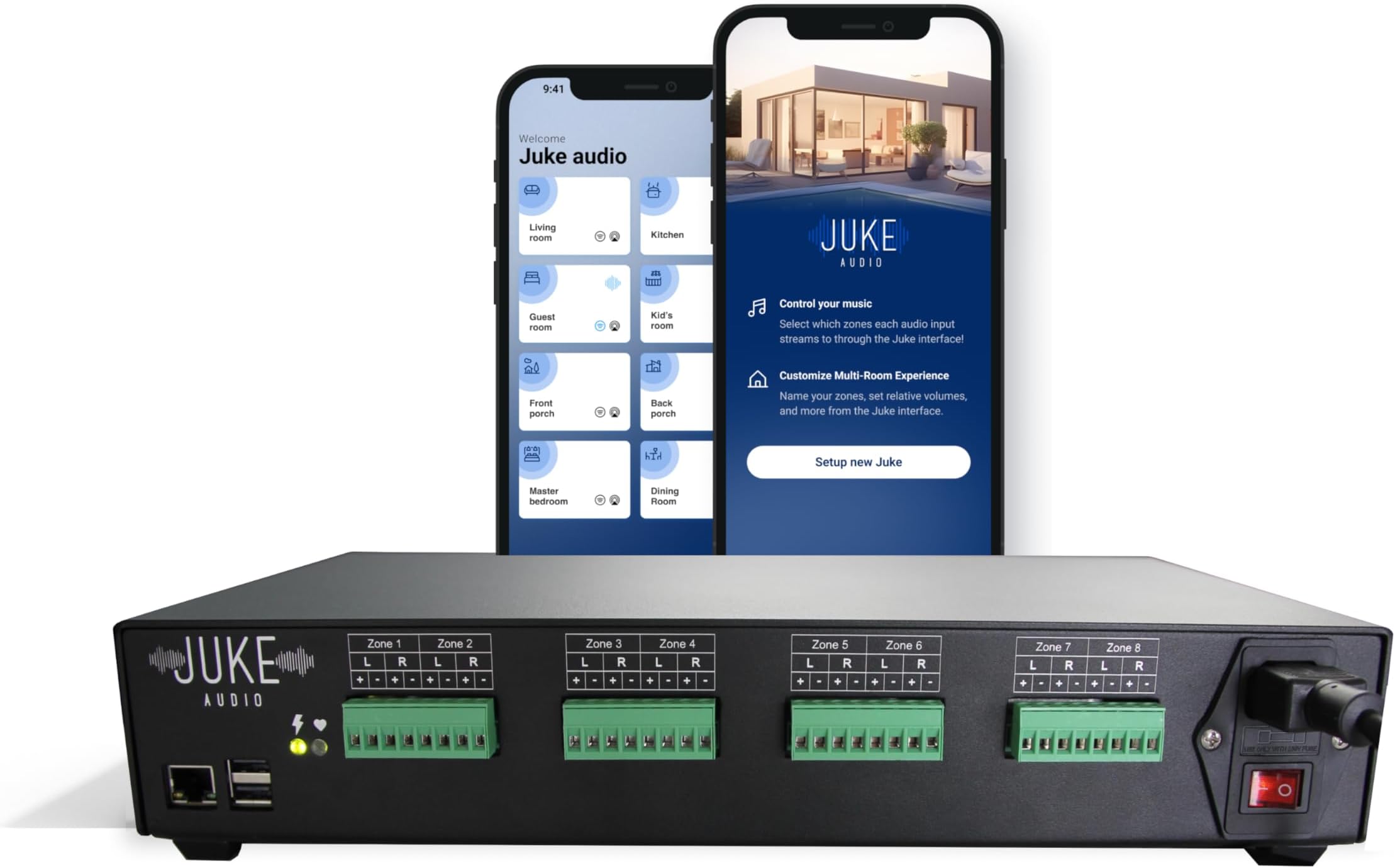 Amazon.com: JUKE AUDIO | 6 Zone Amplifier with 12 Ceiling Speakers ...