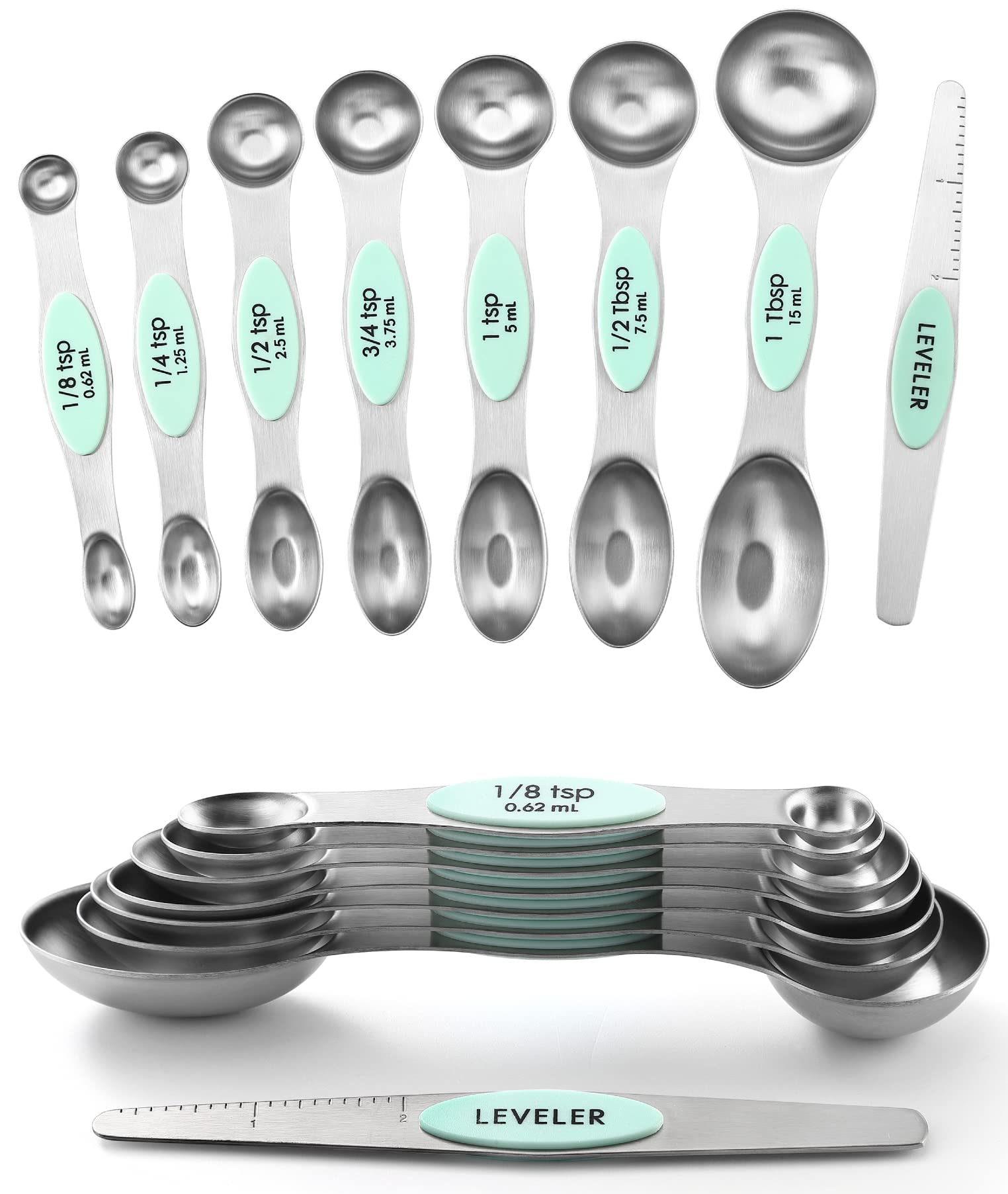 Amazon.com: Spring Chef Stainless Steel Magnetic Measuring Spoons Set ...