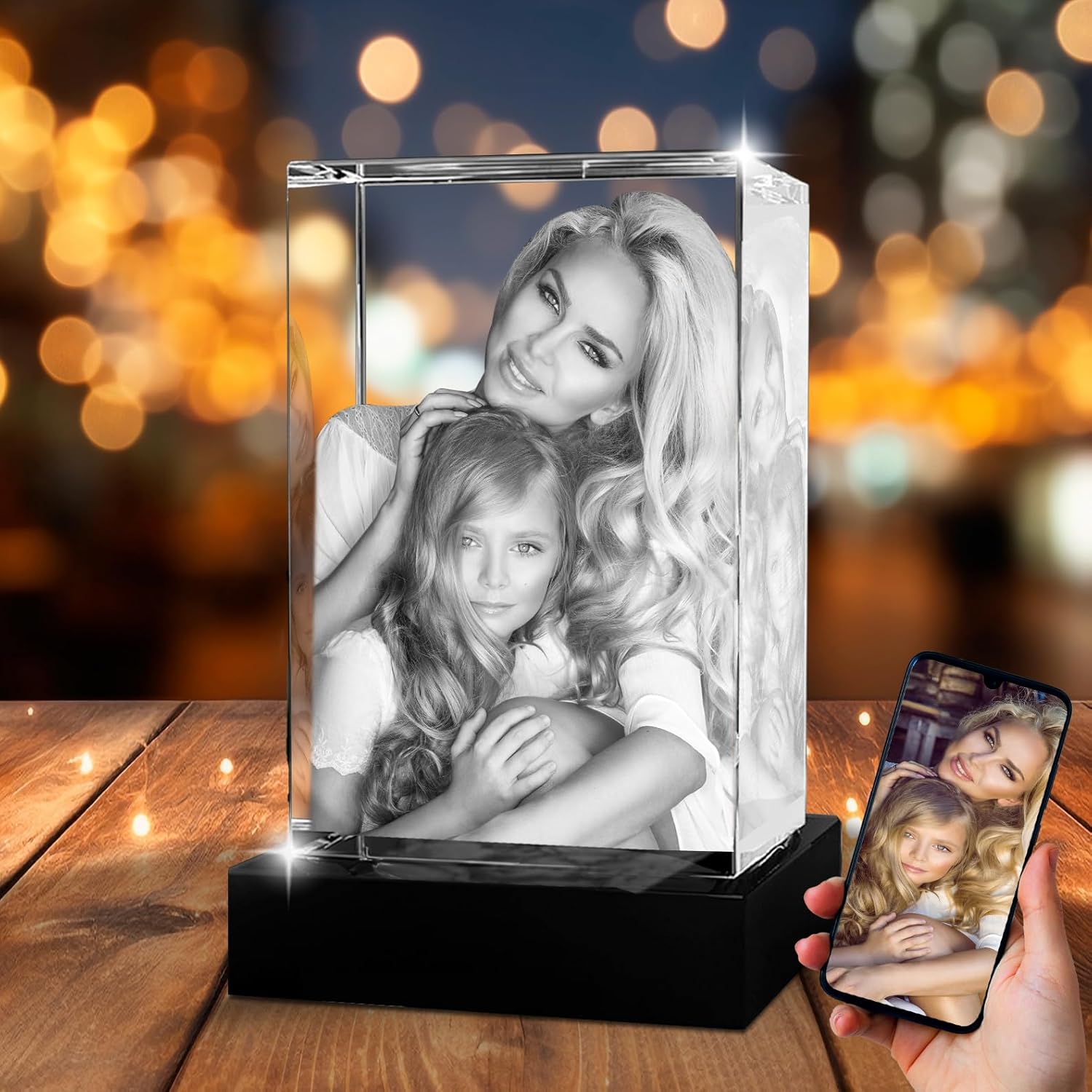 Amazon.com - POEM Studio 3D Crystal Photo Personalized Gift for Mother ...