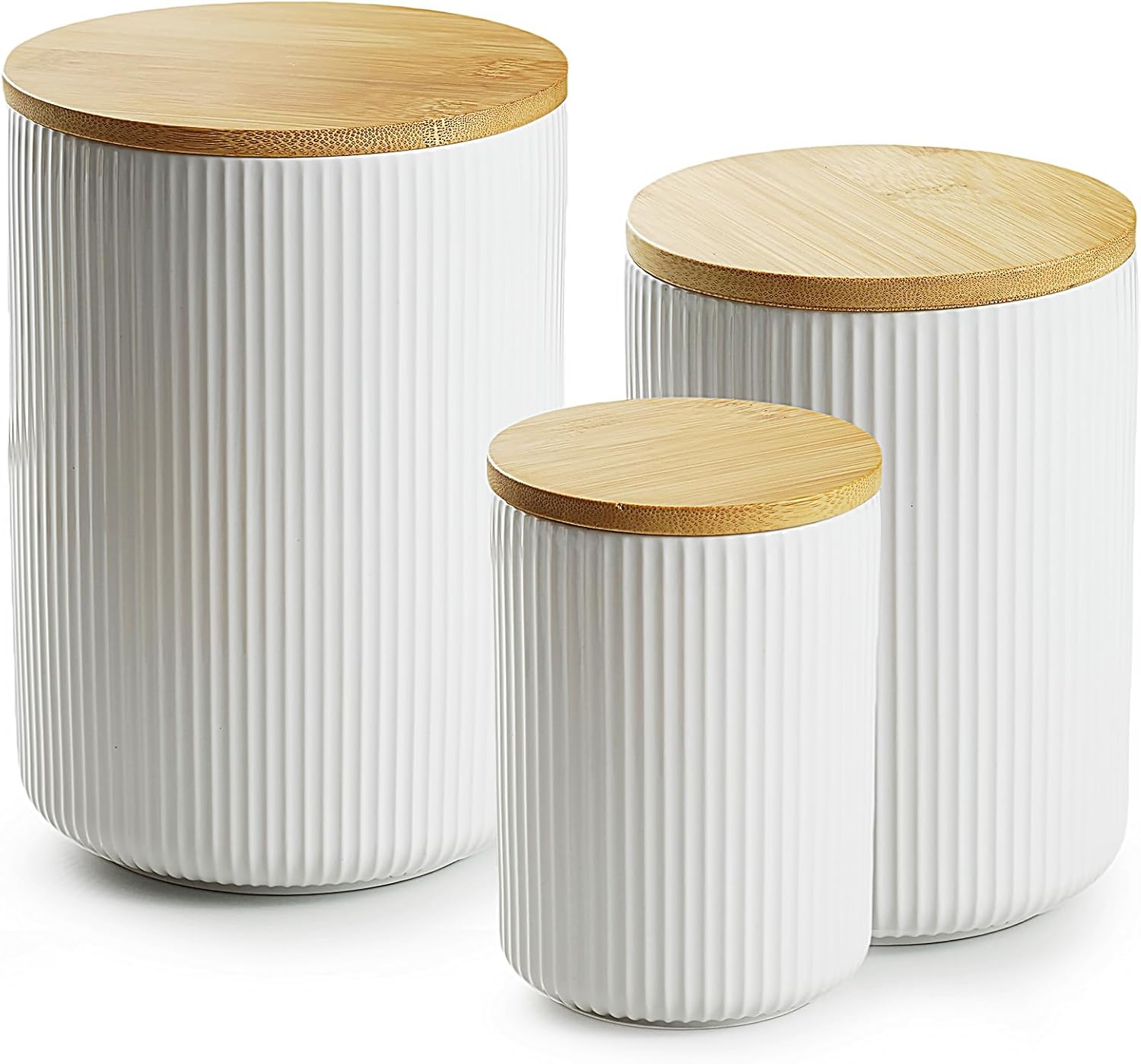 Amazon.com: getstar Flour Sugar Storage Containers, Ceramic Canisters ...
