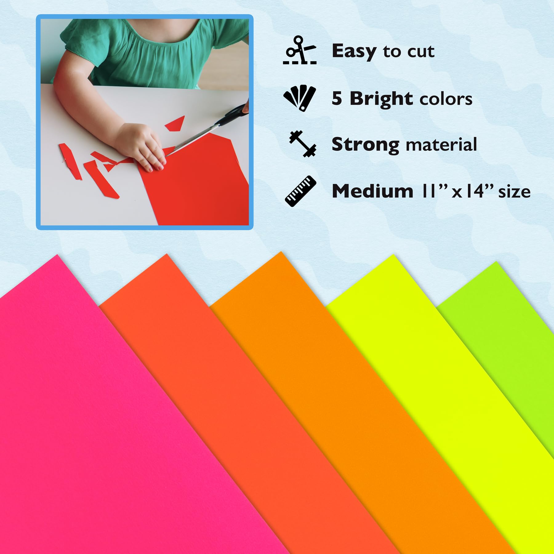 Snapklik.com : Hygloss Neon Poster Board - 11 X 14 Inch Fluorescent Red ...