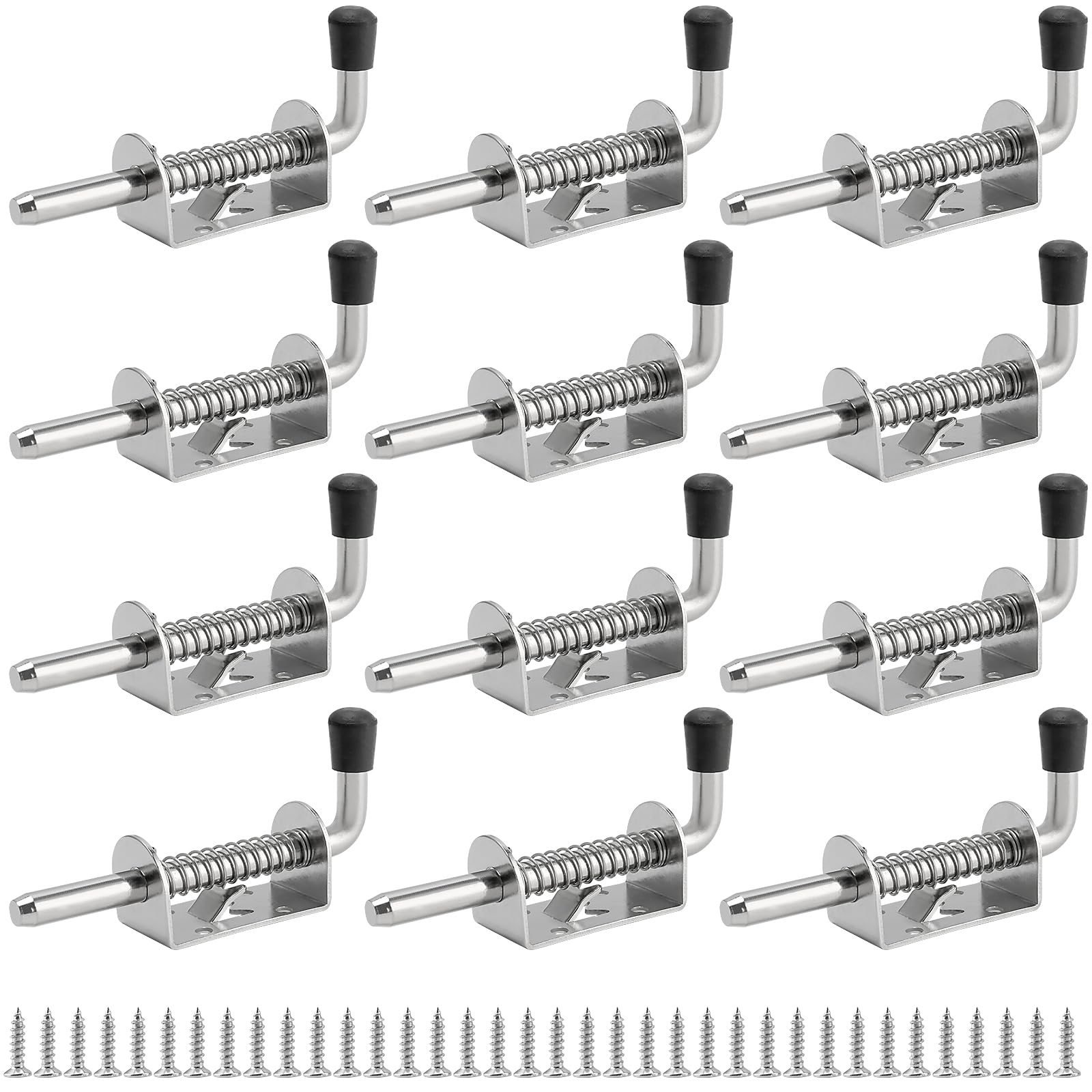 Amazon.com: SENJEOK 12 Pack Spring Loaded Latches Pin, 5 Inch Silver ...