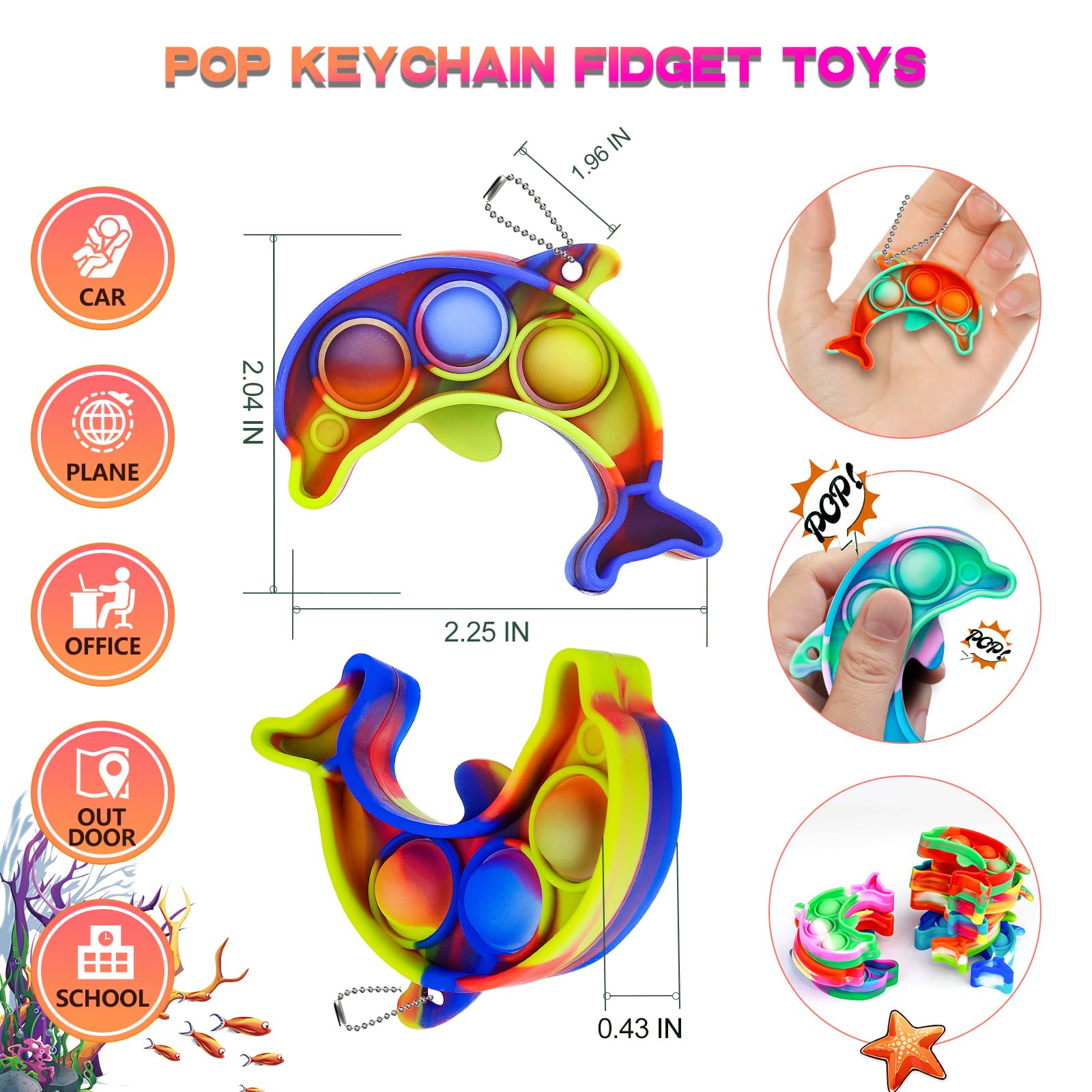 Snapklik.com : Pop Fidget Toys Bulk Its Kids Party Favors 30 PCS Cute ...