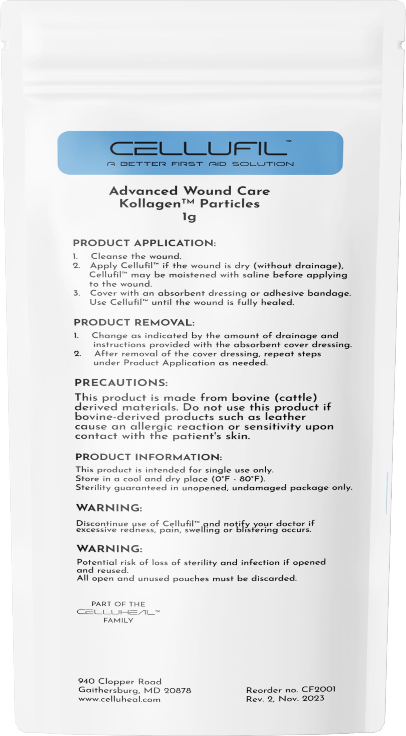 Cellufil Collagen Particles For Advanced Wound Care Box Of 5 ...