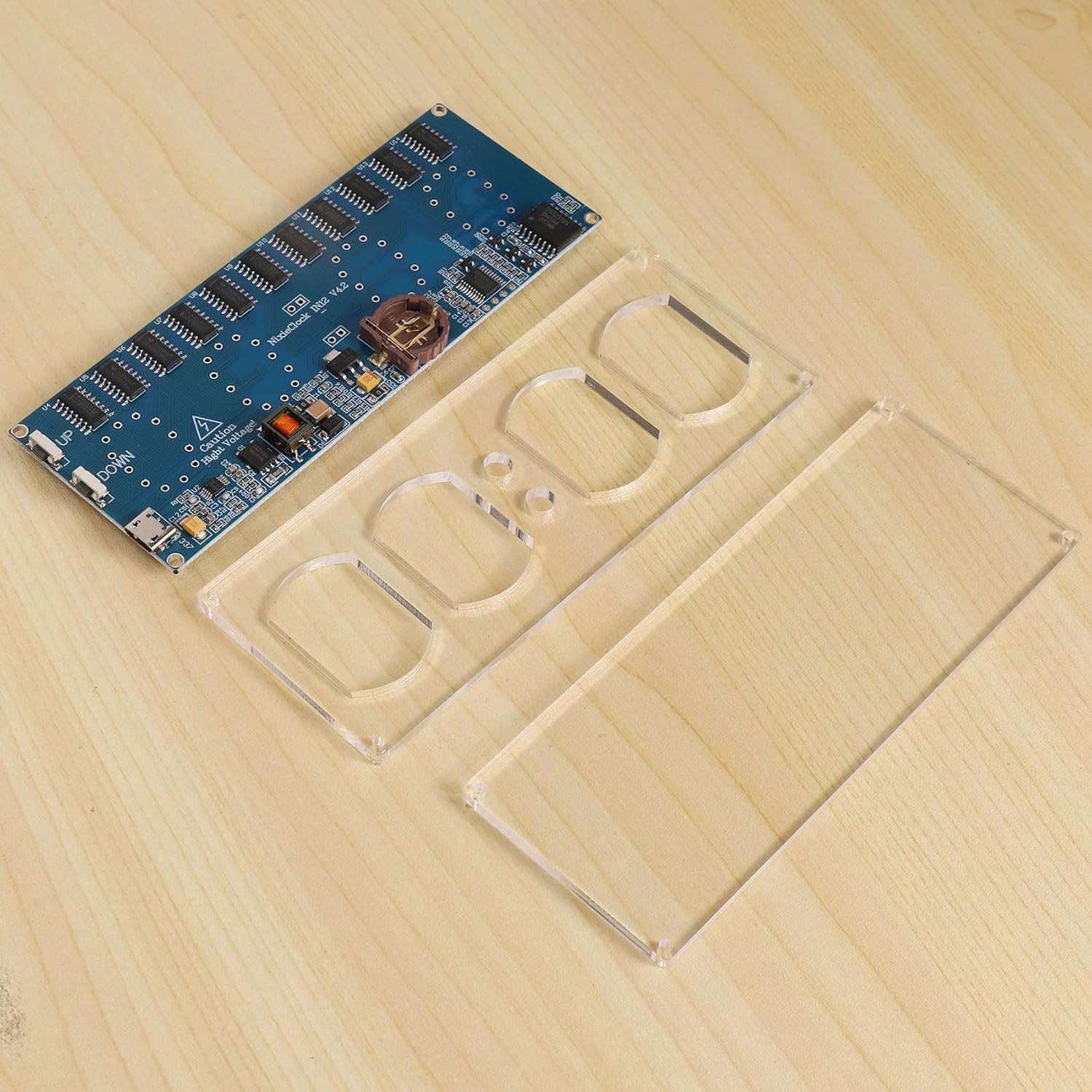 Buy HEAYEE Diy In12 In-12 Nixie Tube Pcba Kit Digital Clock Beautiful ...