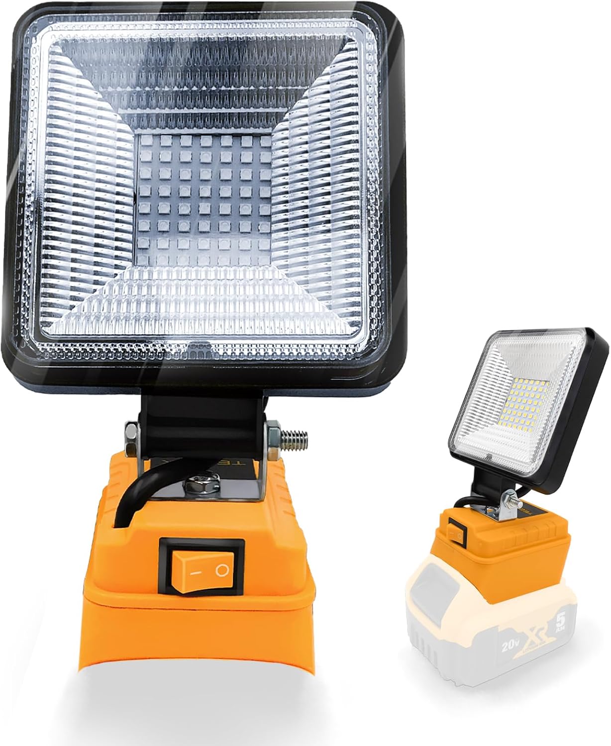 Cordless LED Work Light for DEWALT 20V MAX Battery, TEETOK 48W 3800LM ...