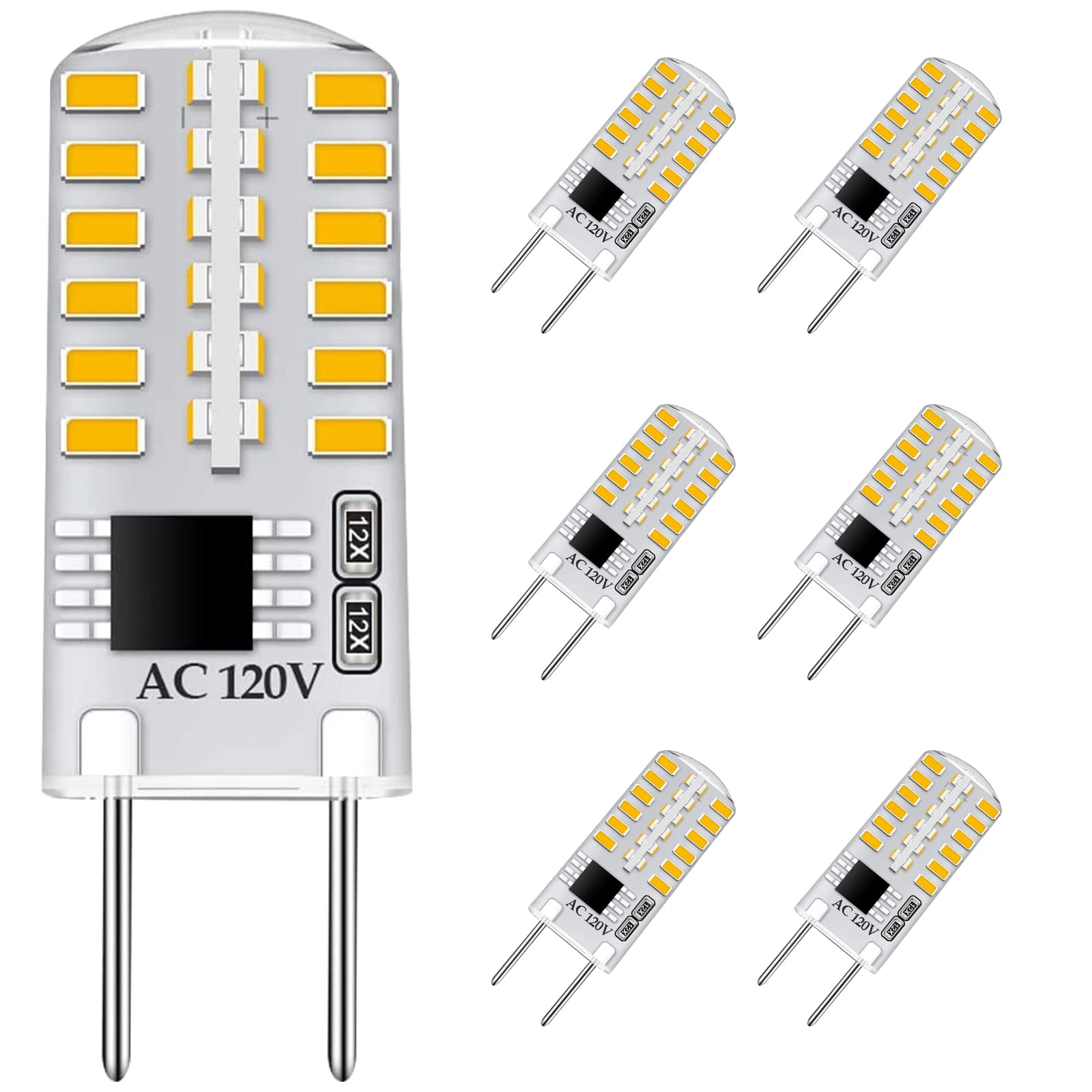 TAIYALOO G8 LED Bulb Dimmable 3W Equivalent to 20W-25W Halogen Bulb, T4 ...