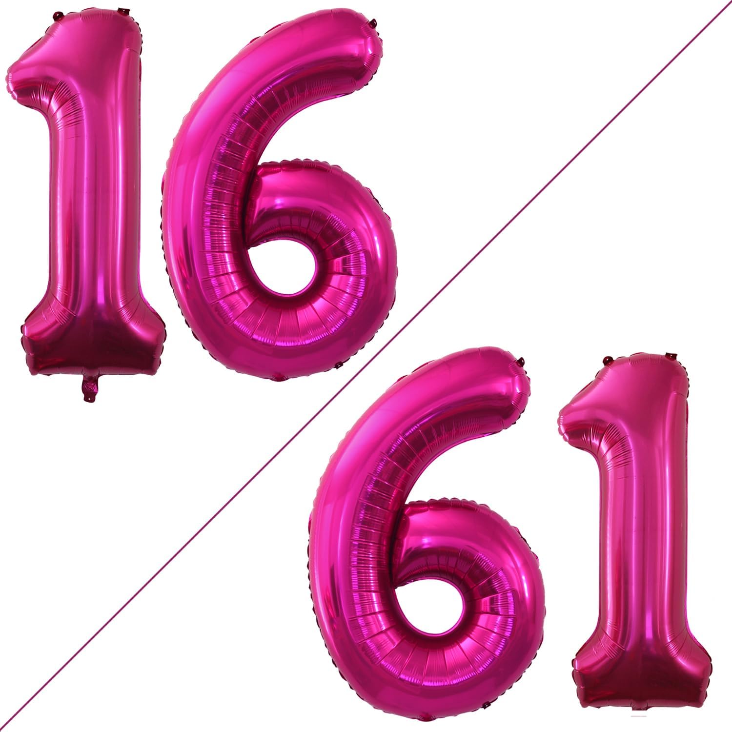 Amazon.com: GOER Number 16 Balloons for 16th Birthday Sweet 16 Party ...