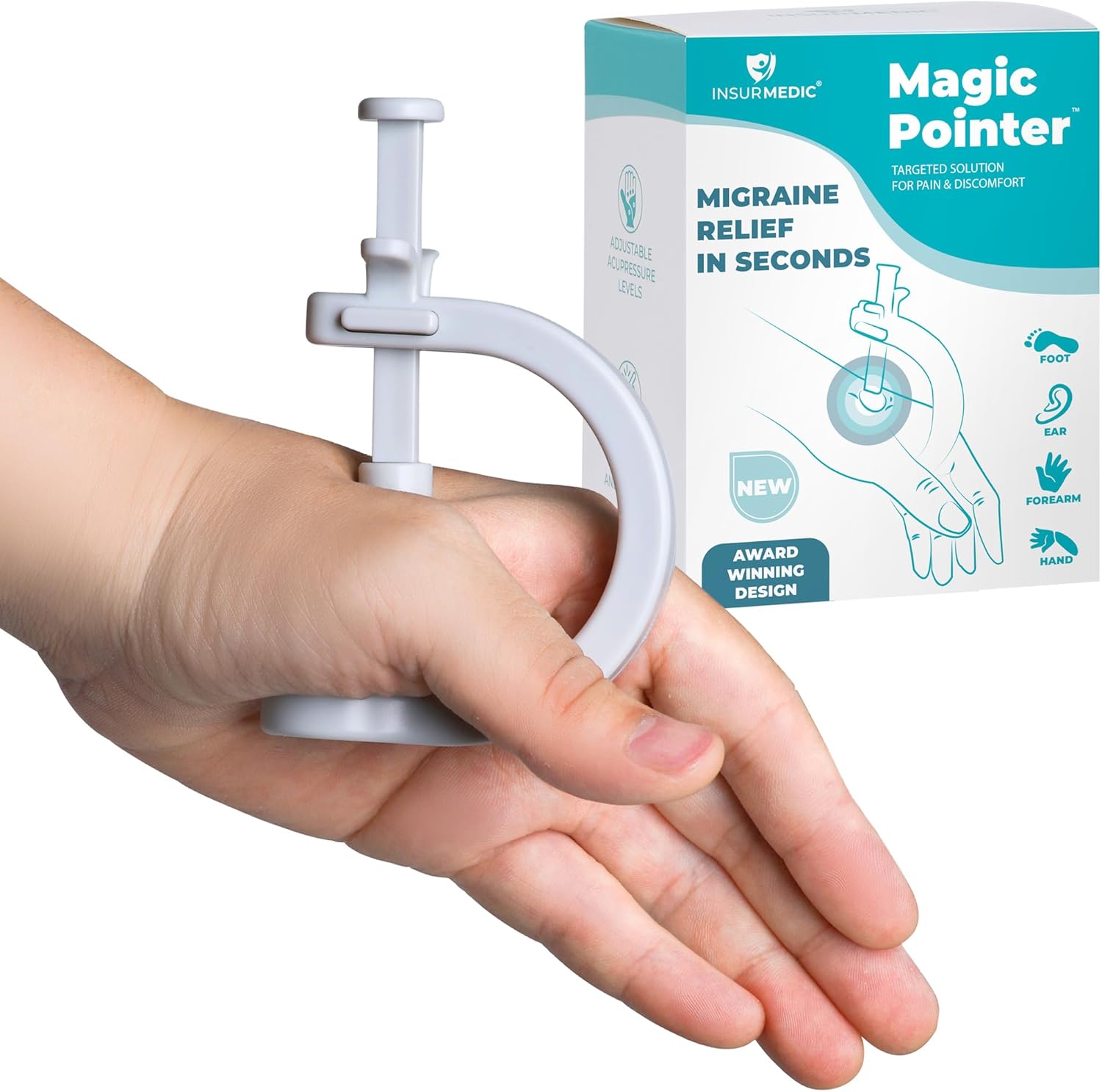 Amazon.com: InsurMedic Migraine Relief Acupressure Clip - The ‘Magic ...