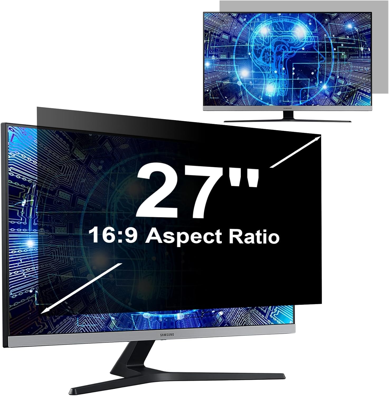 Mamol 27 Pouces Filtre de Confidentialité Premium, Amovible Film Ecran ...