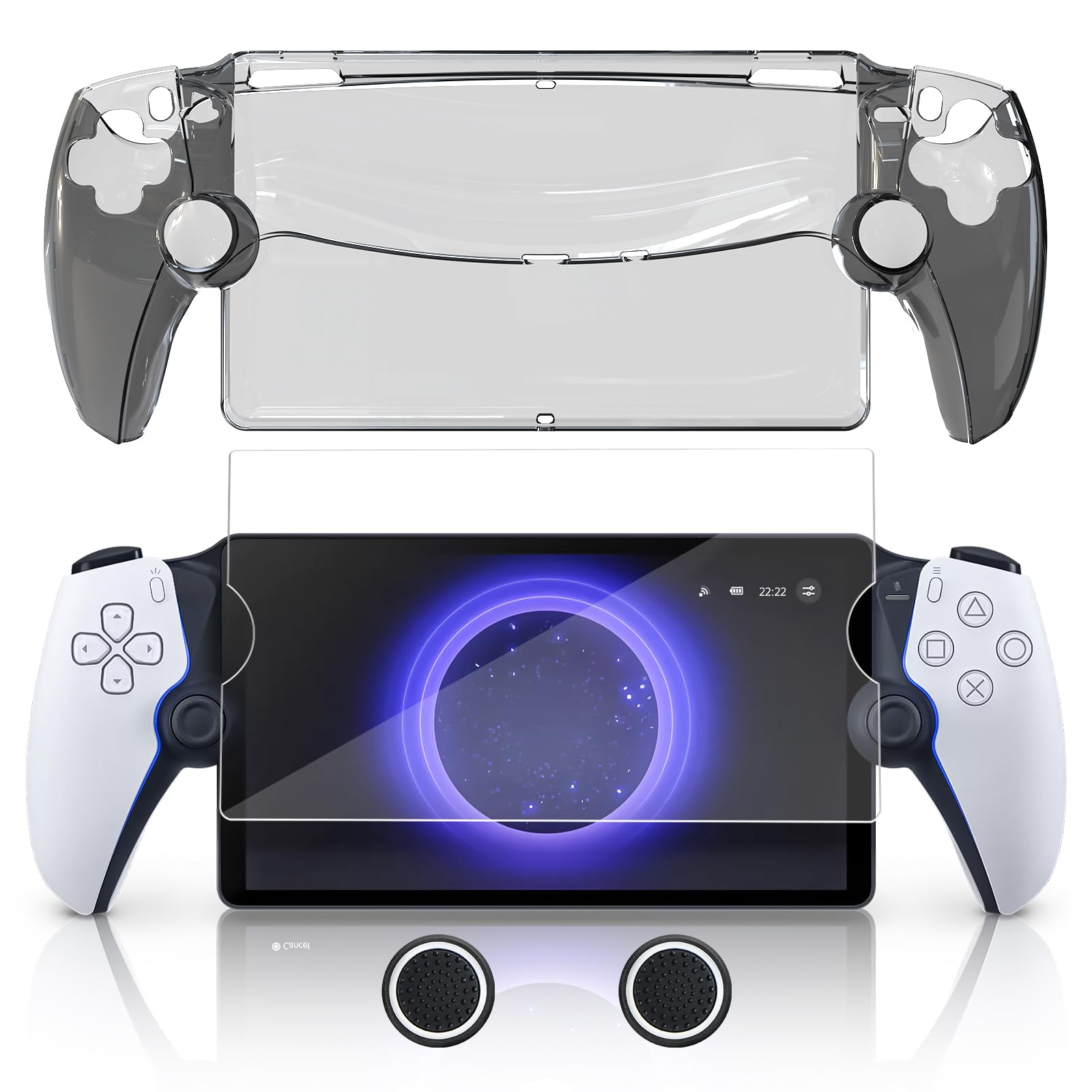 Case for PS5 PlayStation Portal Remote Player, 3-In-1 Set with Hard PC ...