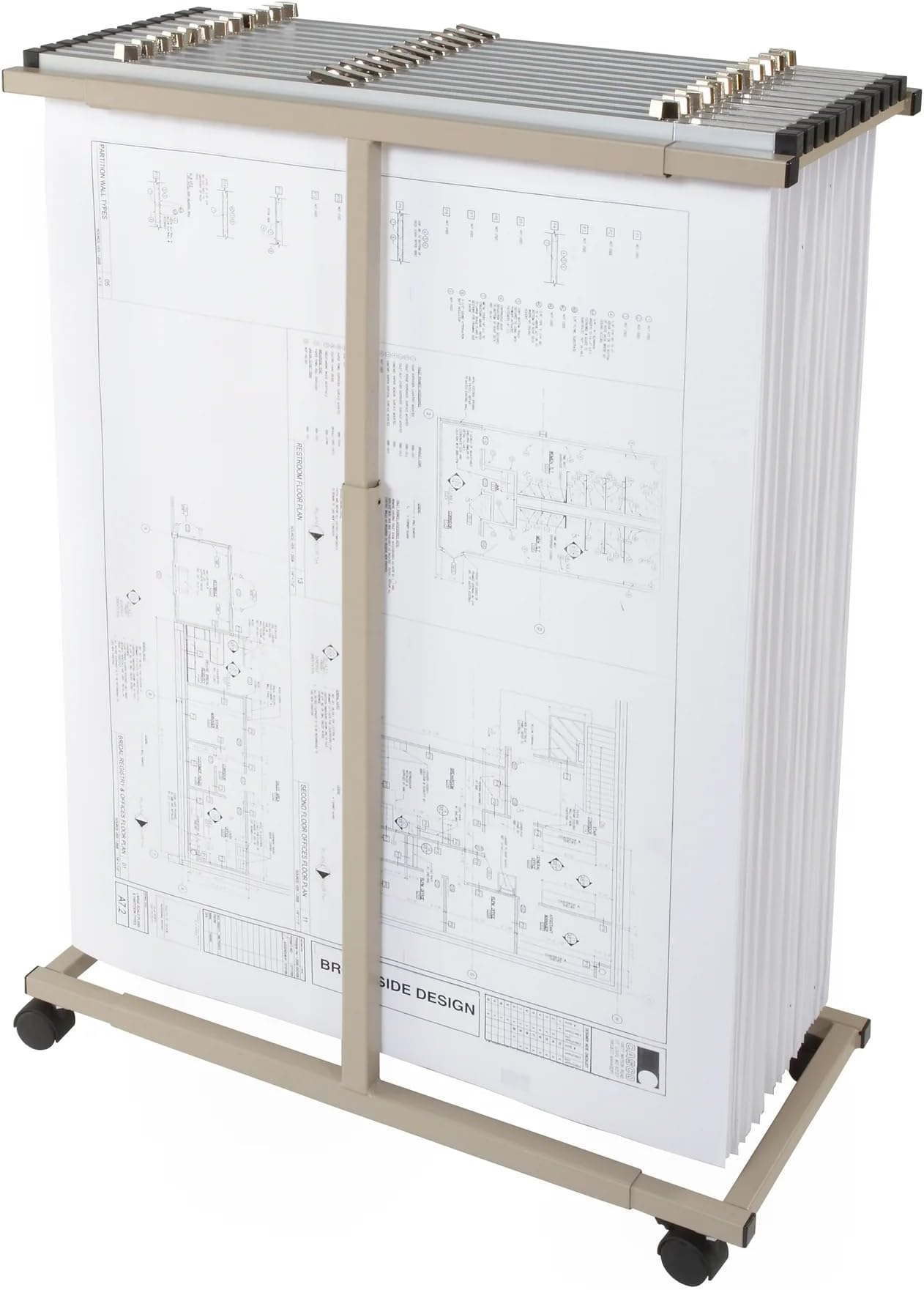 Amazon.com : Brookside Design Wall Mounted Blueprint Storage Rack ...