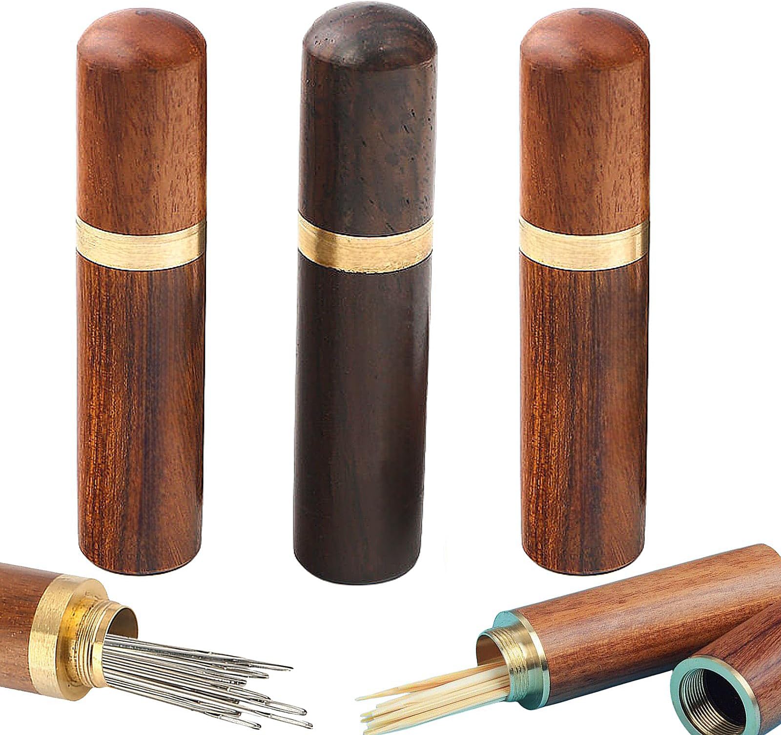 Amazon.com : APZDFGIFCD 3 Pcs Sewing Needles Holder Storage Case ...