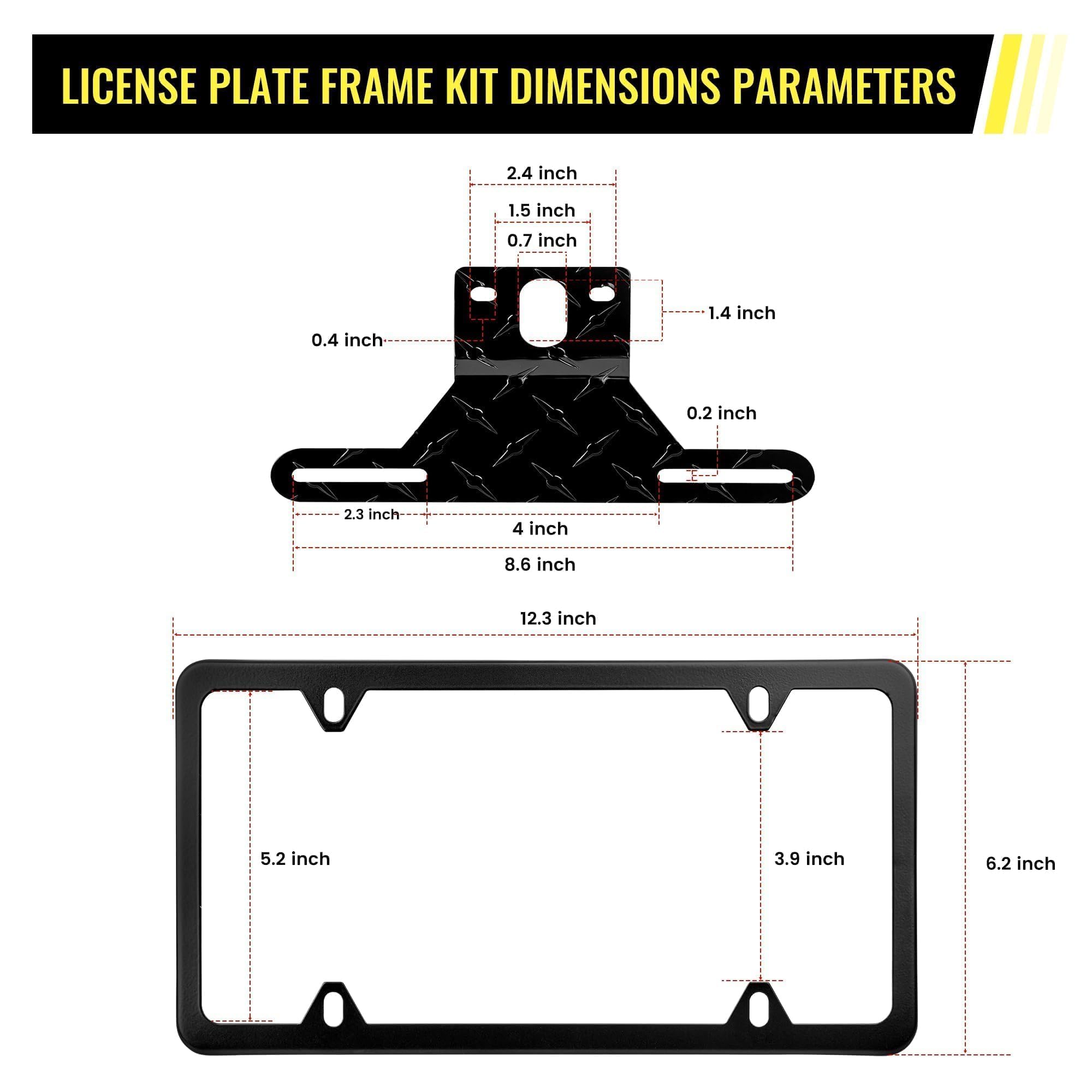 Snapklik.com : Oyviny Trailer License Plate Bracket Holder Frame Kit ...
