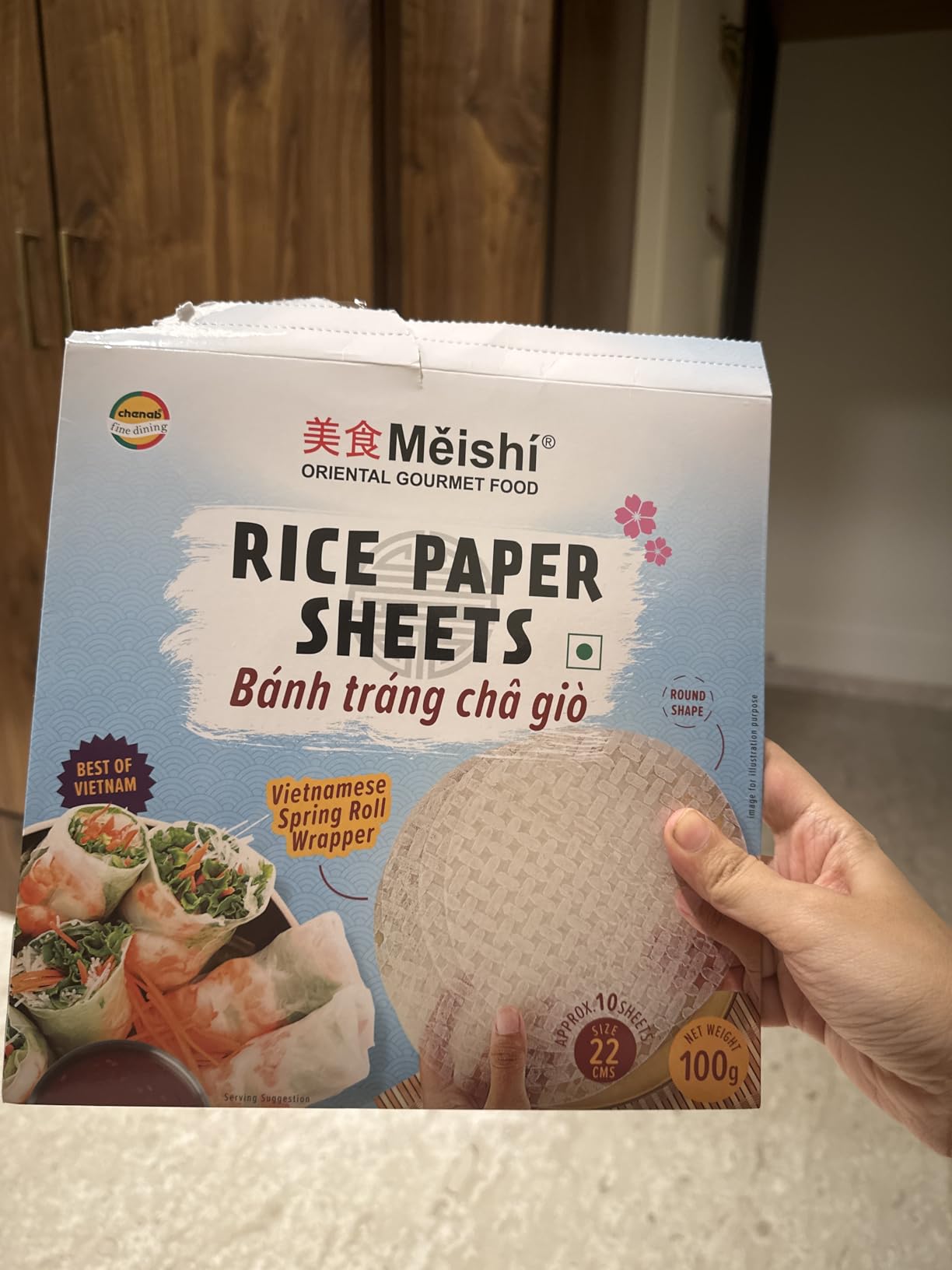 Meishi Vietnamese Gluten Free Spring Rice Paper Roll | 100g | 22 cm ...