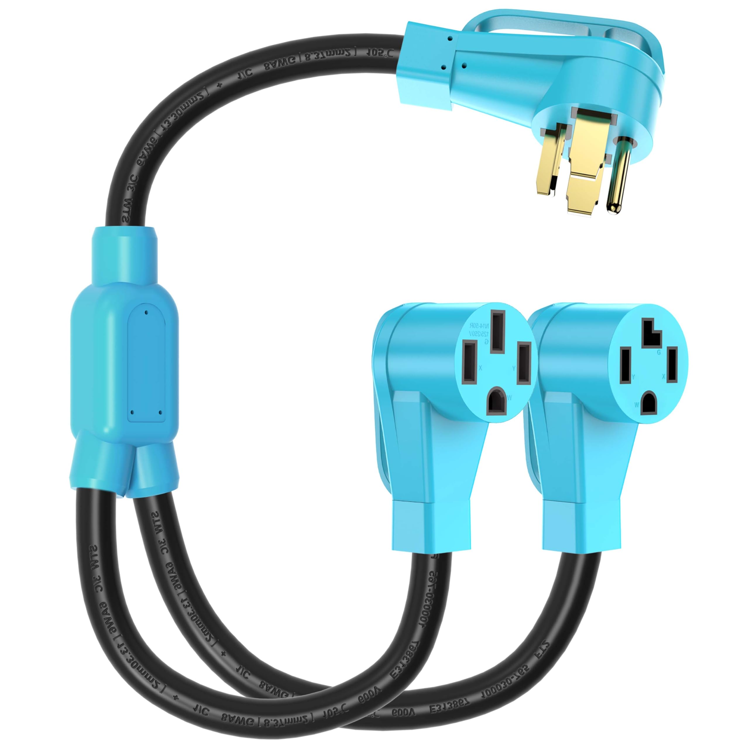 Amazon.com: CircleCord Dryer Y Splitter to RV/EV 2 FT, NEMA 14-30P to ...