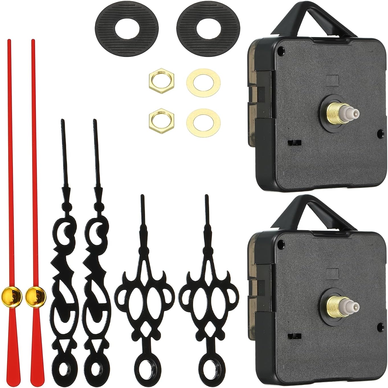 Amazon.com: PATIKIL Clock Mechanism Replacement, 2Set Quartz Clock ...