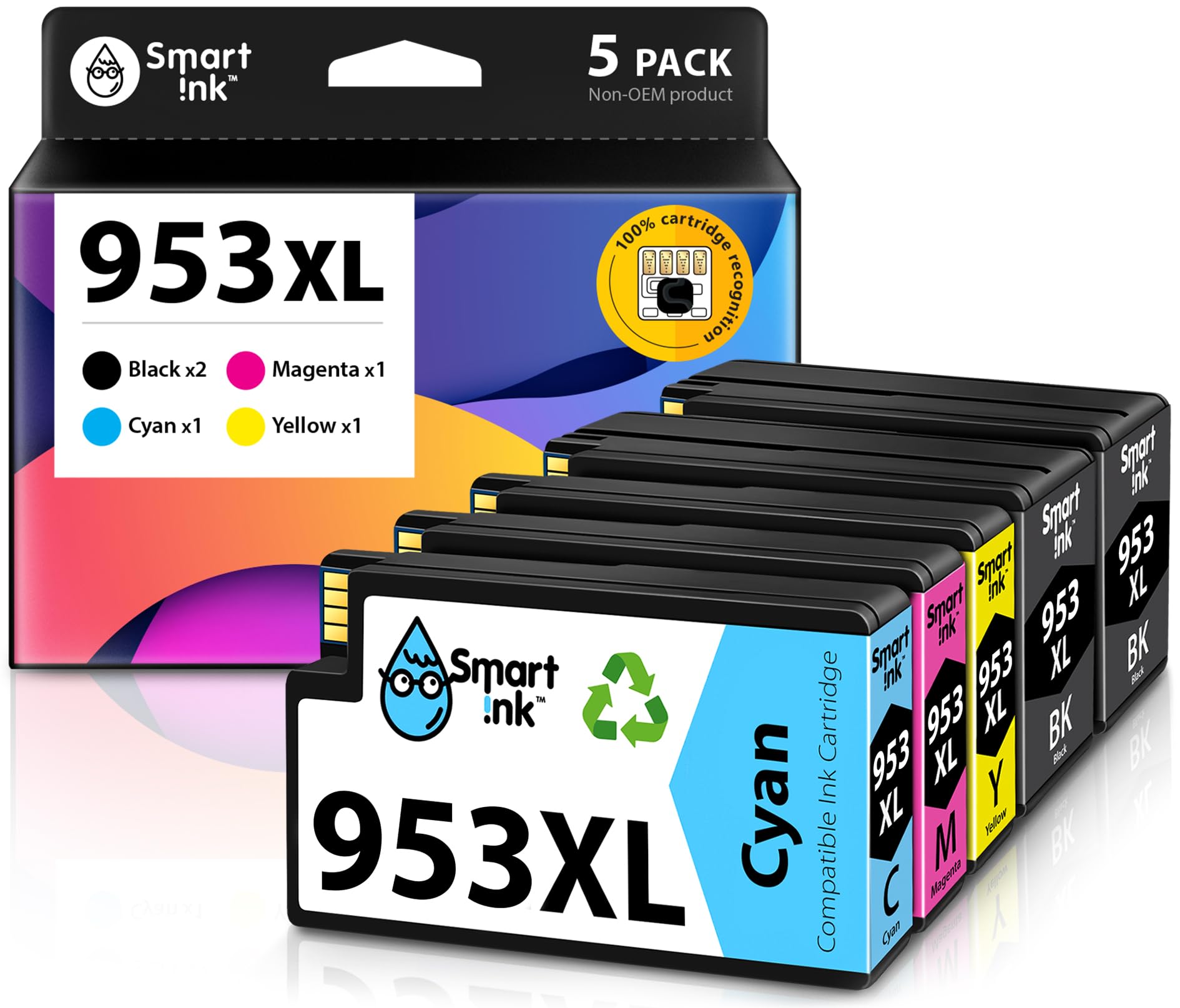Smart Ink Compatible Ink Cartridge Replacement for HP 953XL 953 XL 5 ...