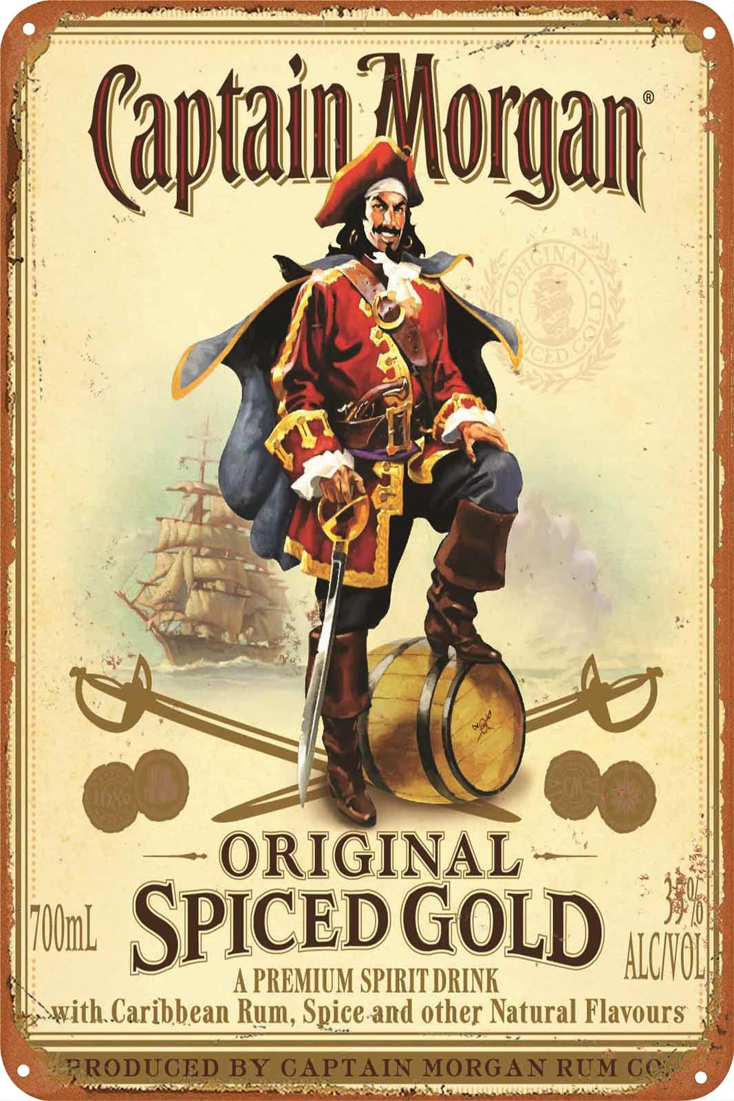 Captain Morgan Spiced Rum Label