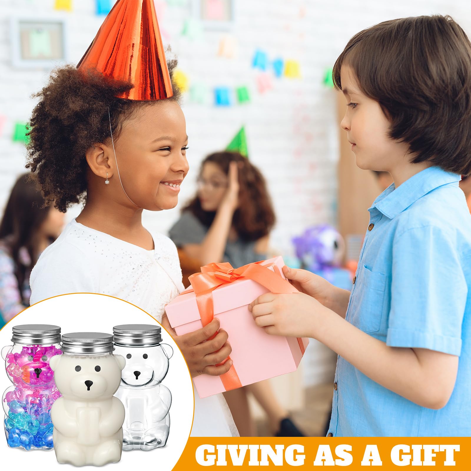 Snapklik.com : Mumufy 24 Pcs Bear Plastic Jar Empty Bear Bottle Large ...