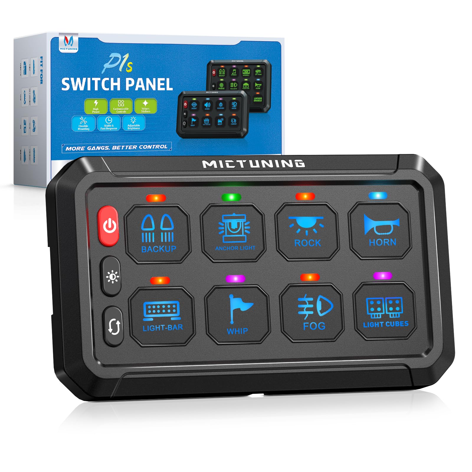 Snapklik.com : MICTUNING 8 Gang Switch Panel P1S B08X High Power ...