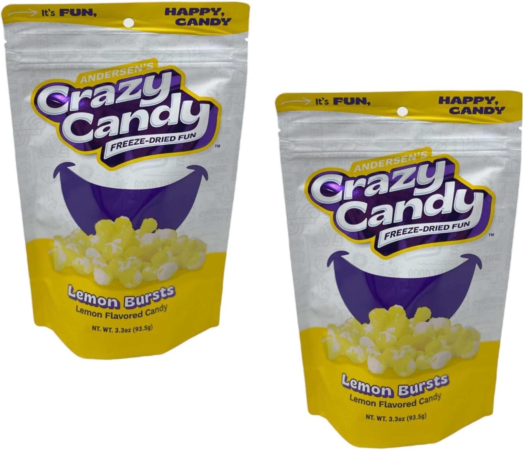 Amazon.com : Freeze Dried Lemon Bursts - Pack of 2 Bags - Smiling ...