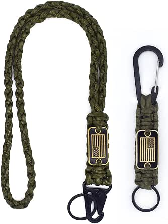Amazon.com: HomeplusTG3 2 Pcs Heavy Duty Braided Paracord Lanyard ...