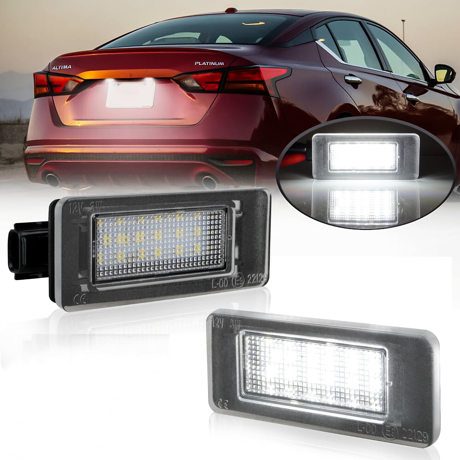 Amazon.com: iJDMTOY OEM-Fit 3W Full LED License Plate Light Kit ...