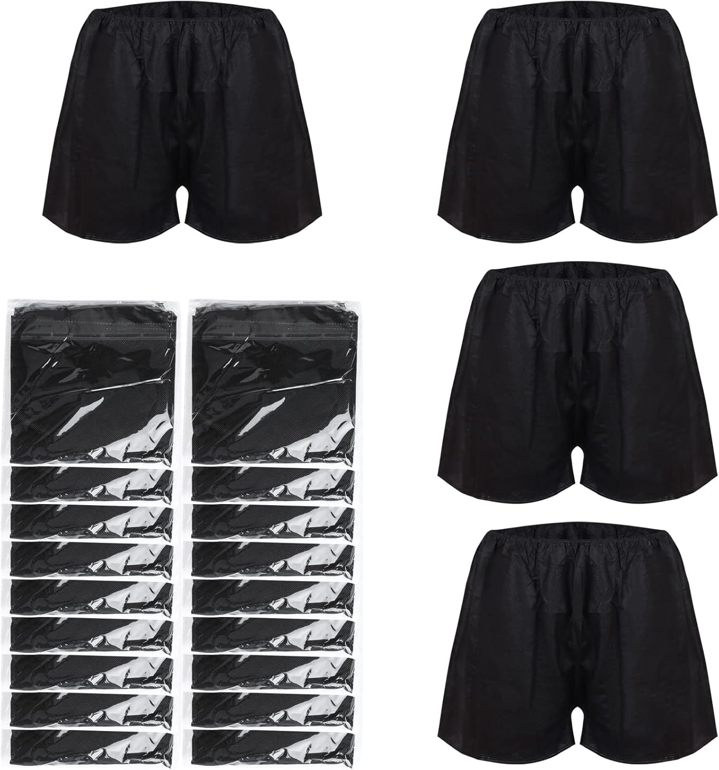 Amazon.com: kekafu 50 Pcs Professional Salon Mens Black Boxer Shorts ...