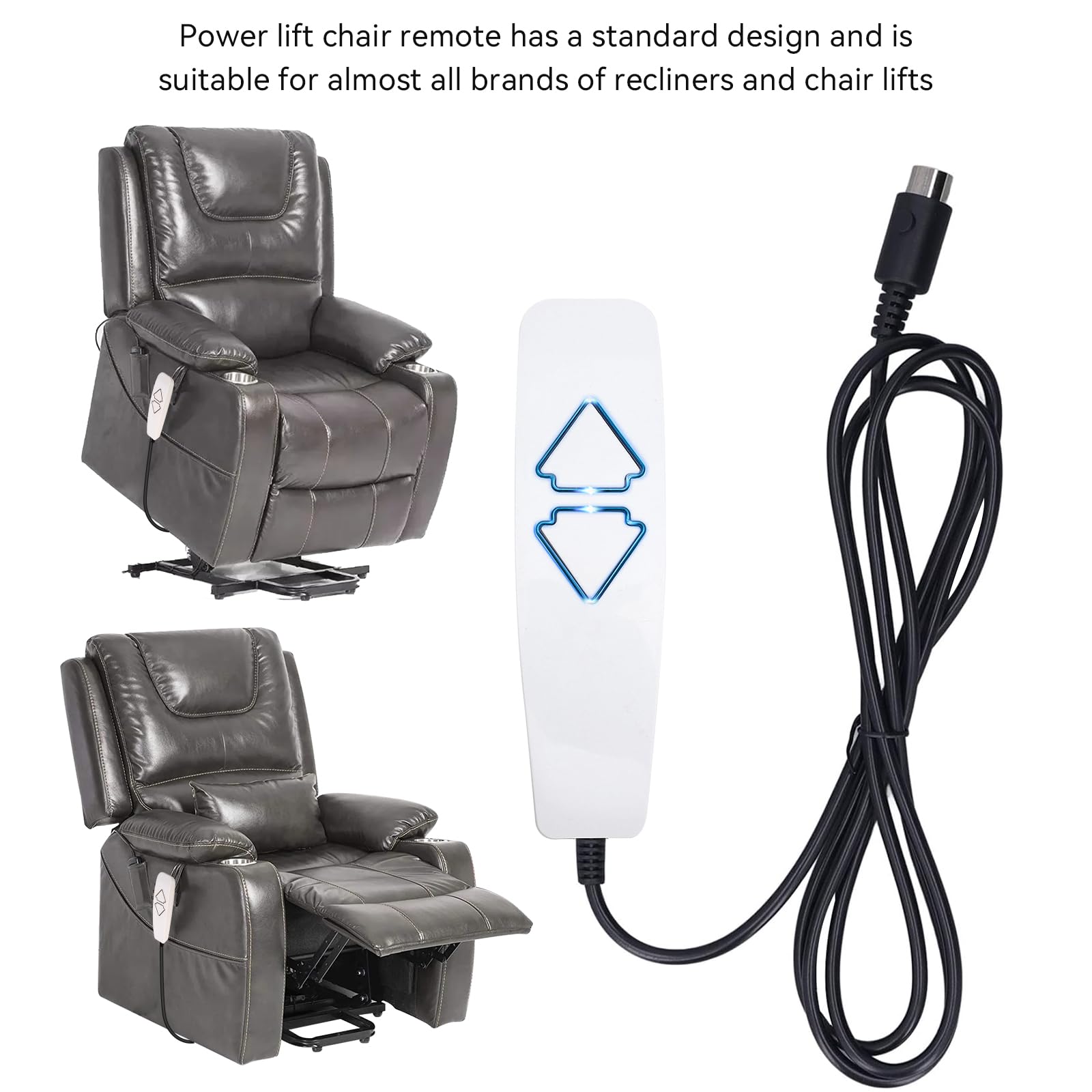 Snapklik.com : Lift Chair Remote Control Universal, 2 Button 5 Pin Hand ...
