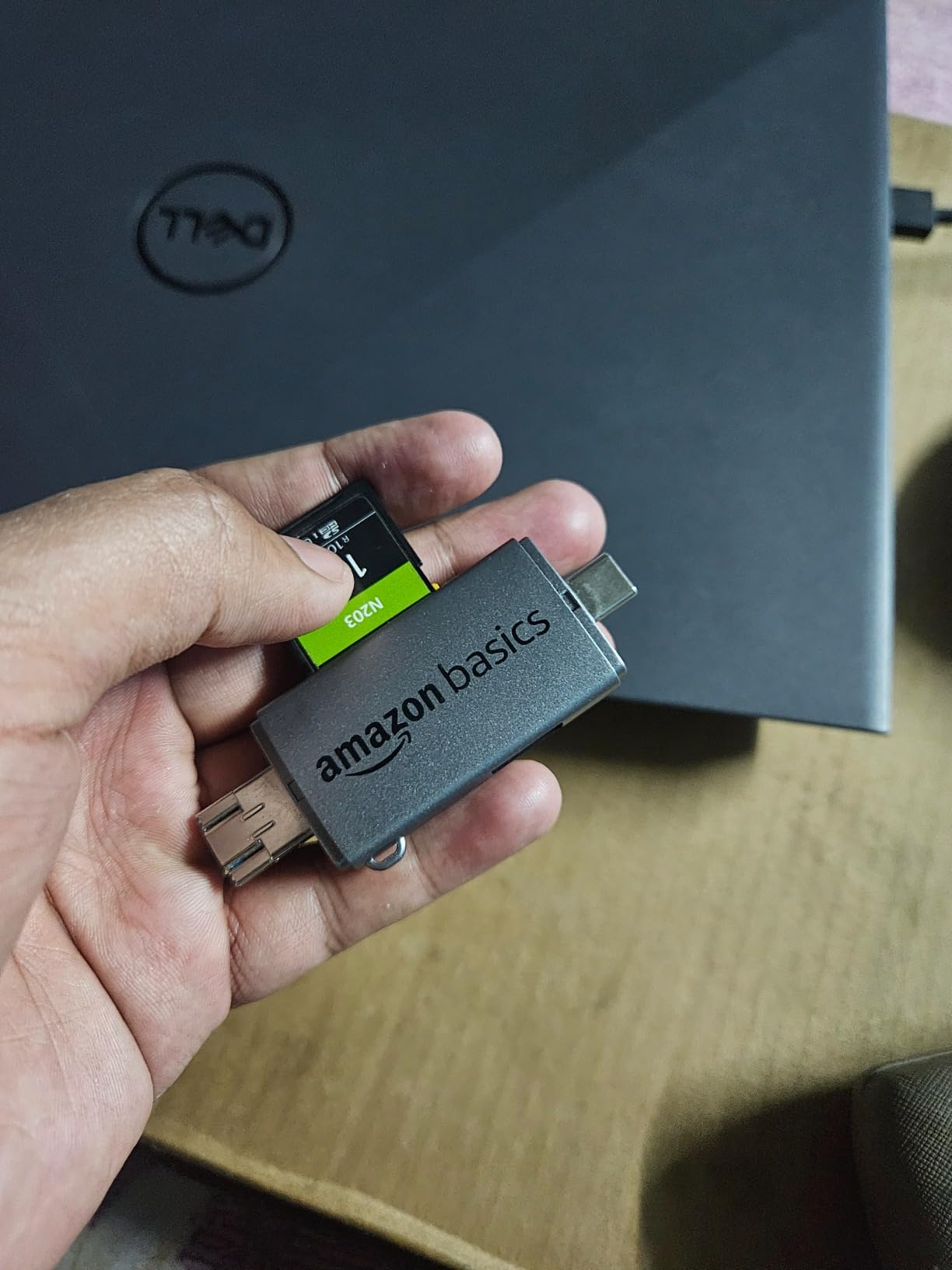 Amazon Basics OTG Card Reader and Hub with Type-C, USB & Micro USB ...