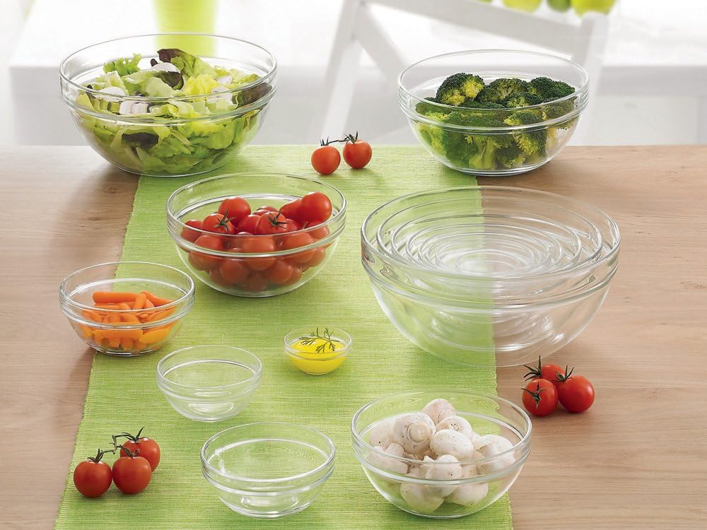 Luminarc L7519 Stackable Bowls White (1 of Each: 9 inch, 7.75 inch and ...