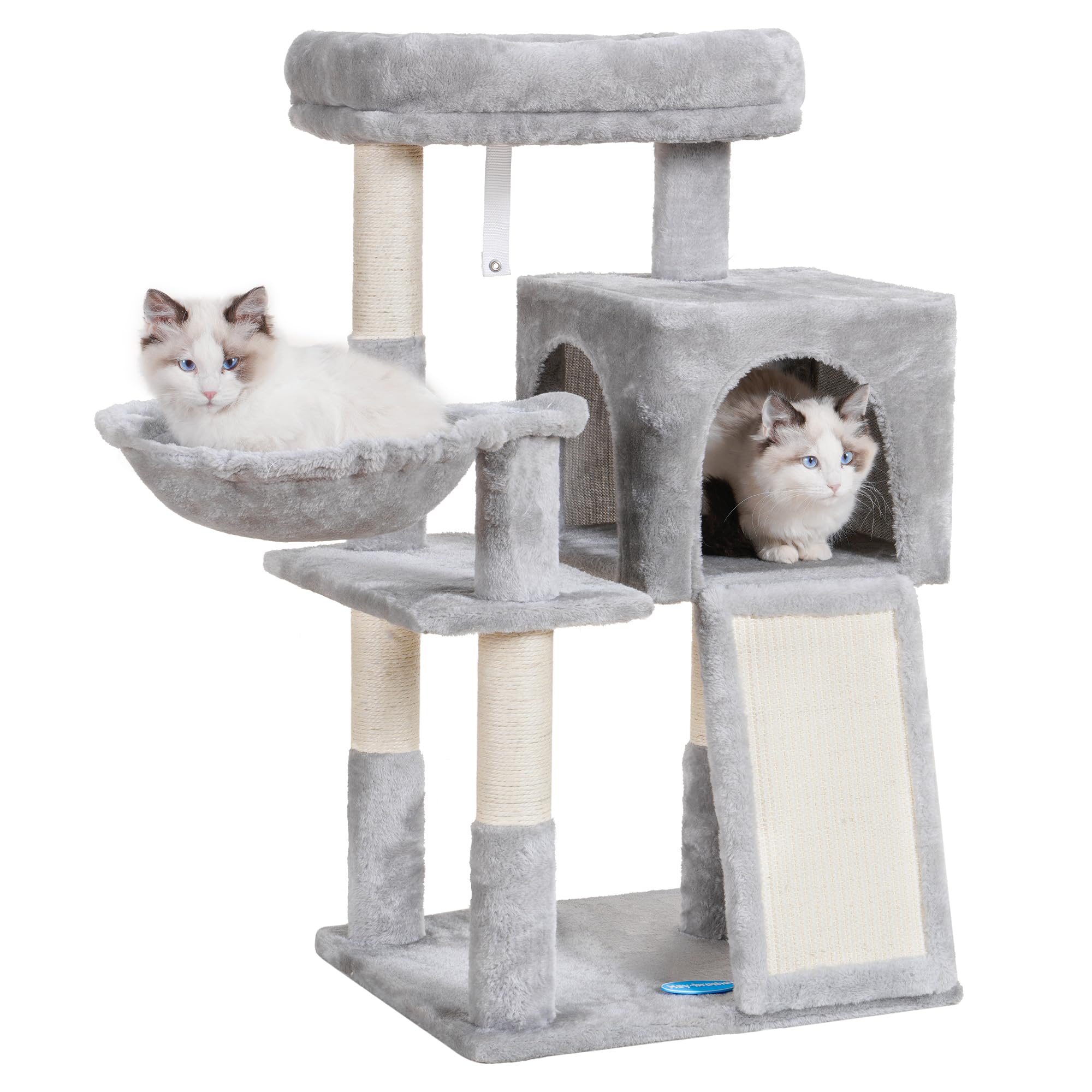 Hey-brother Cat Tree Tower for Indoor Cats, Cat Condo with Sisal ...
