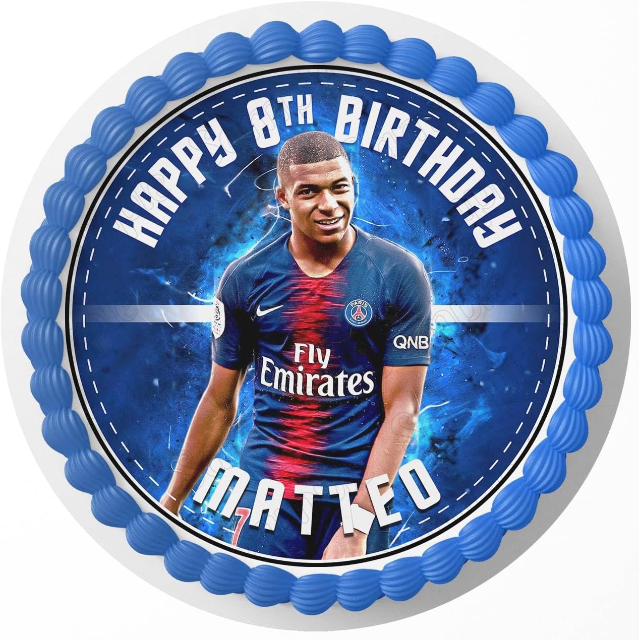 Amazon.com: Cakecery Kylian Mbappe PSG Edible Cake Topper Sheet Image ...