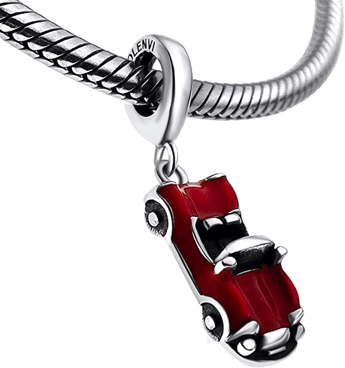 Amazon.com: Bolenvi Sports Car Red Ferrari 925 erling Silver Pendant ...